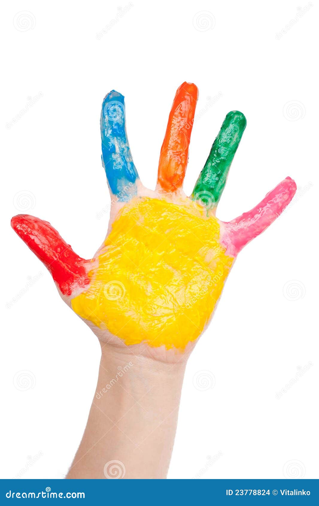 Color hand stock photo. Image of fingers, artistic, happy - 23778824