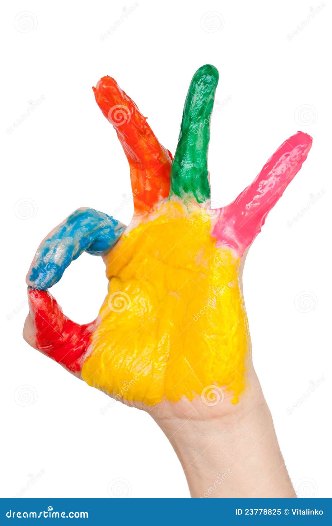 Color hand showing ok stock image. Image of finger, approve - 23778825