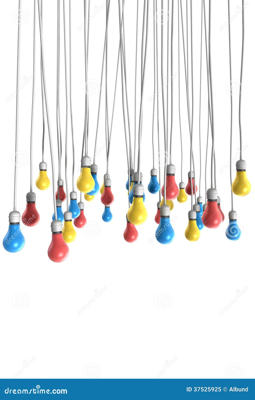 Color Hanging Light Bulbs stock image. Image of adornment - 37525925