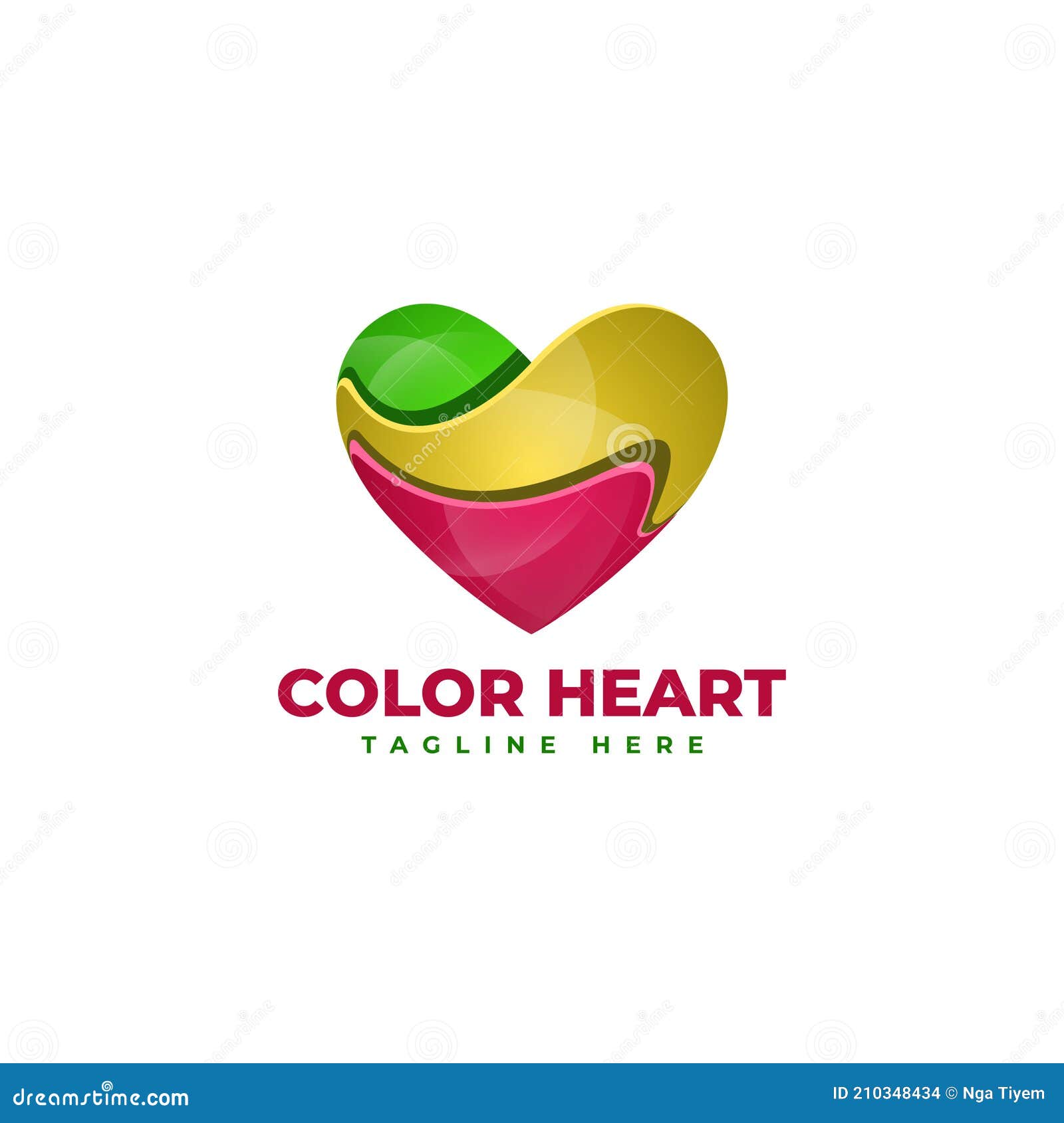 Color Heart Logo Template stock vector. Illustration of medicals ...