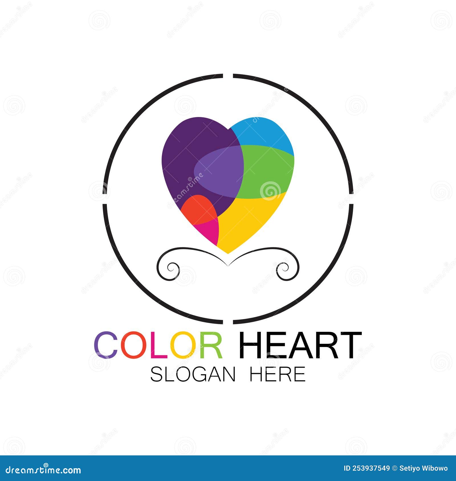 COLOR HEART VECTOR ICON ILLUSTRATION Stock Vector - Illustration of ...