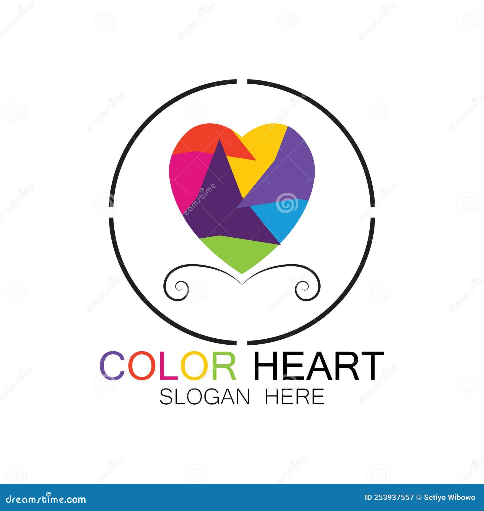 COLOR HEART VECTOR ICON ILLUSTRATION Stock Vector - Illustration of ...