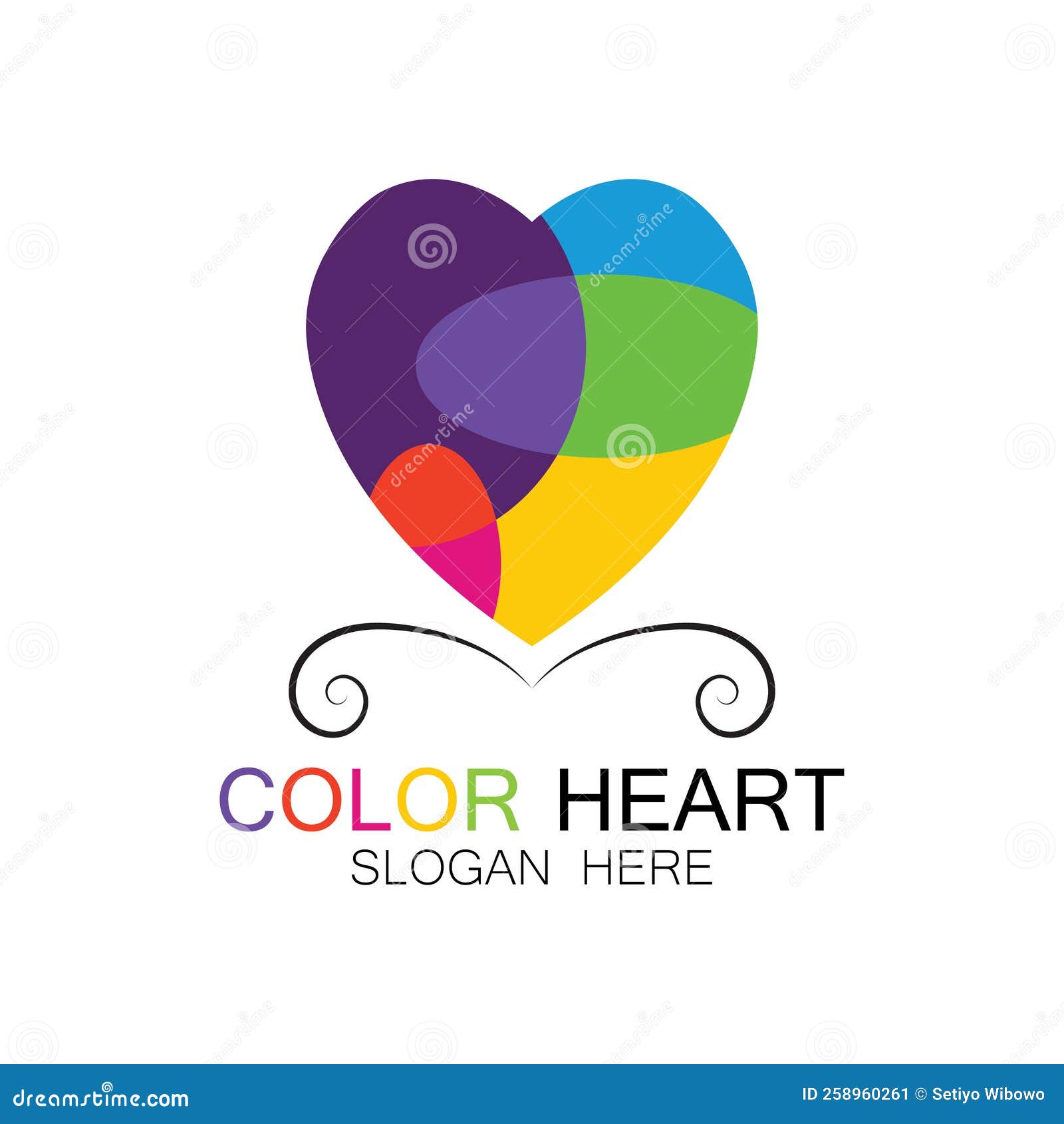 COLOR HEART VECTOR ICON ILLUSTRATION Stock Vector - Illustration of ...