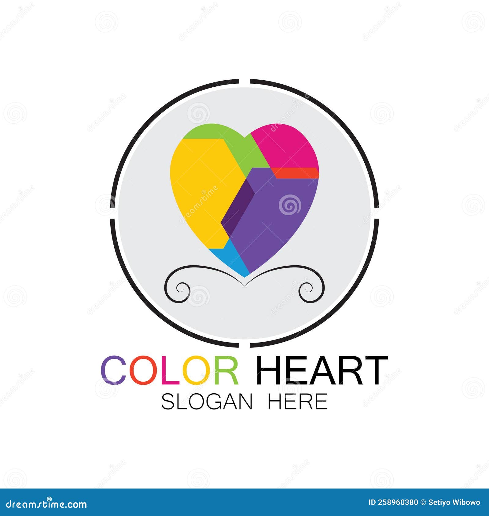COLOR HEART VECTOR ICON ILLUSTRATION Stock Vector - Illustration of ...