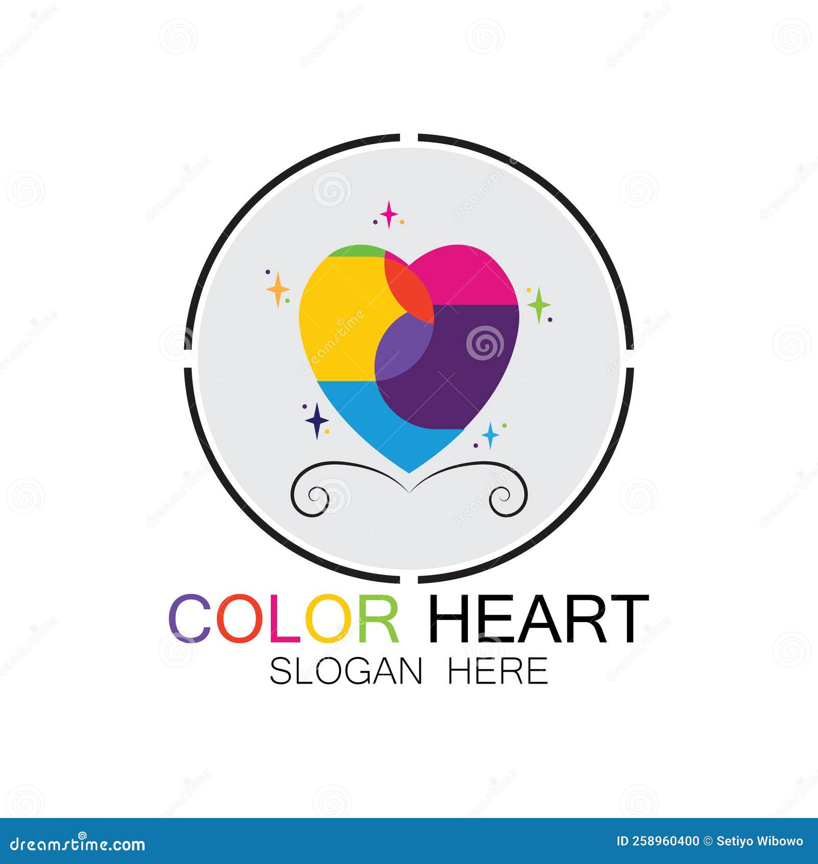 COLOR HEART VECTOR ICON ILLUSTRATION Stock Vector - Illustration of ...