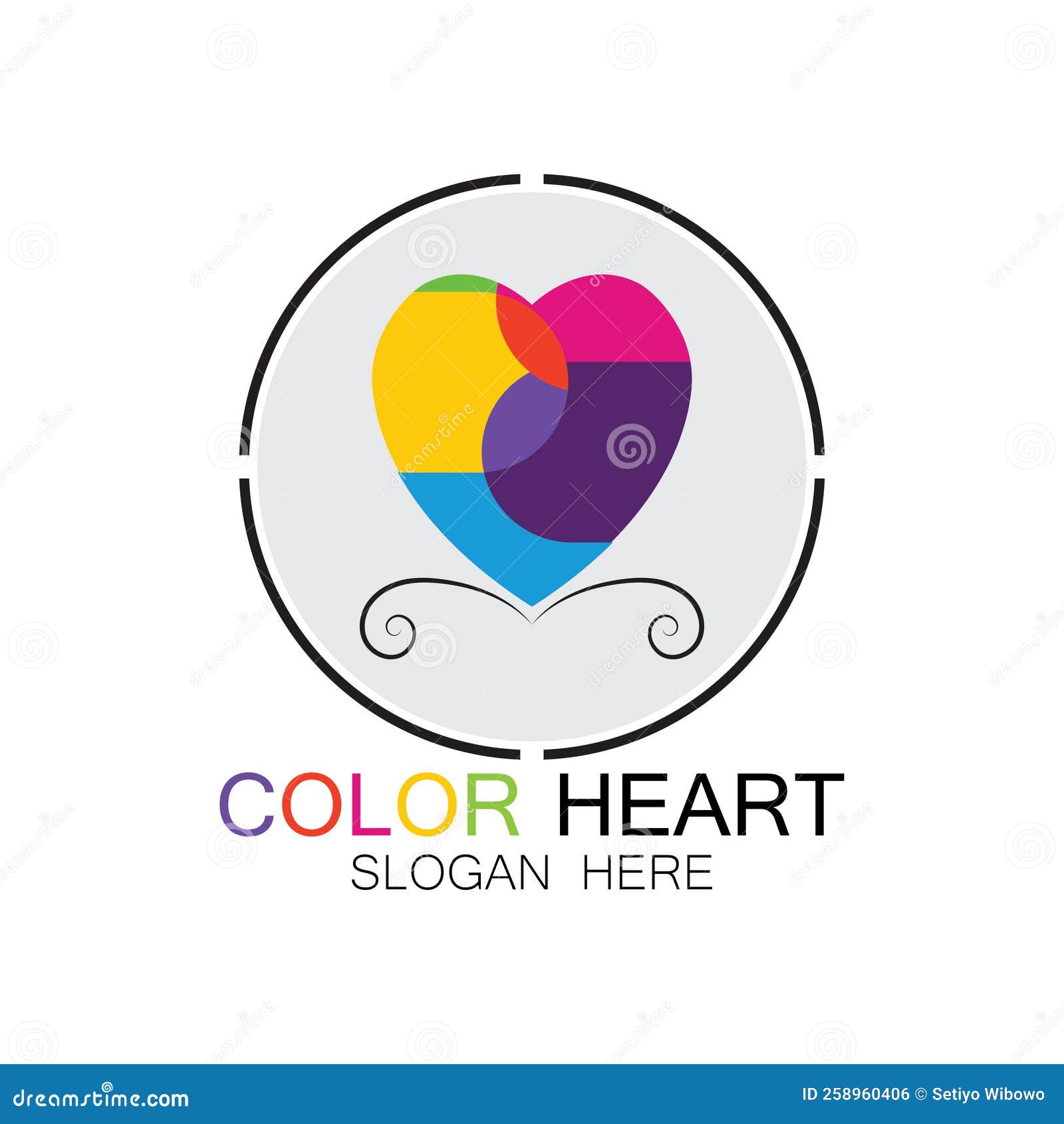 COLOR HEART VECTOR ICON ILLUSTRATION Stock Vector - Illustration of ...