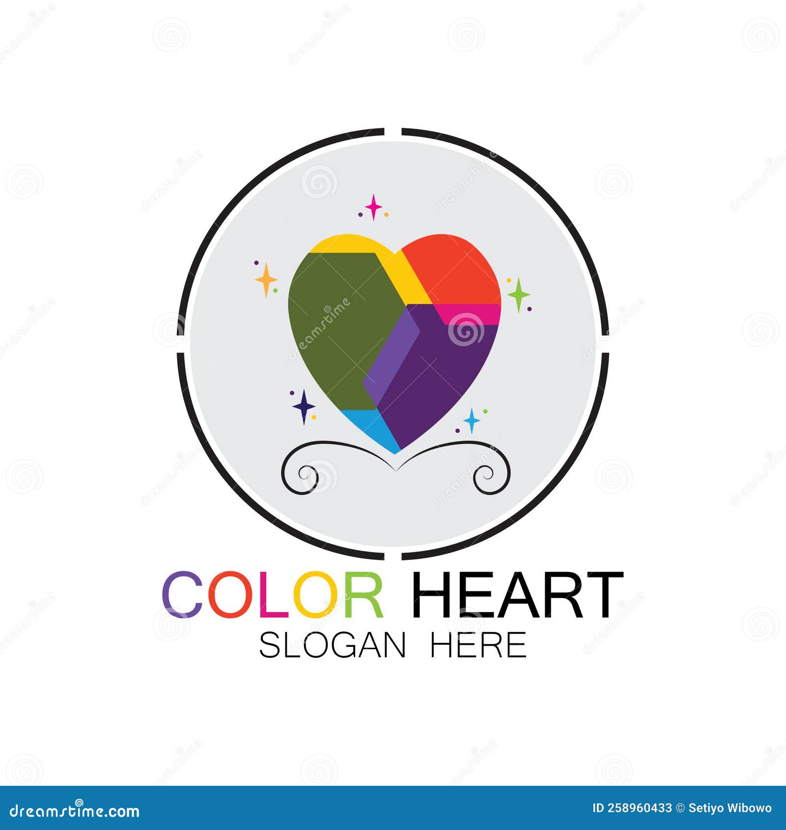 COLOR HEART VECTOR ICON ILLUSTRATION Stock Vector - Illustration of ...
