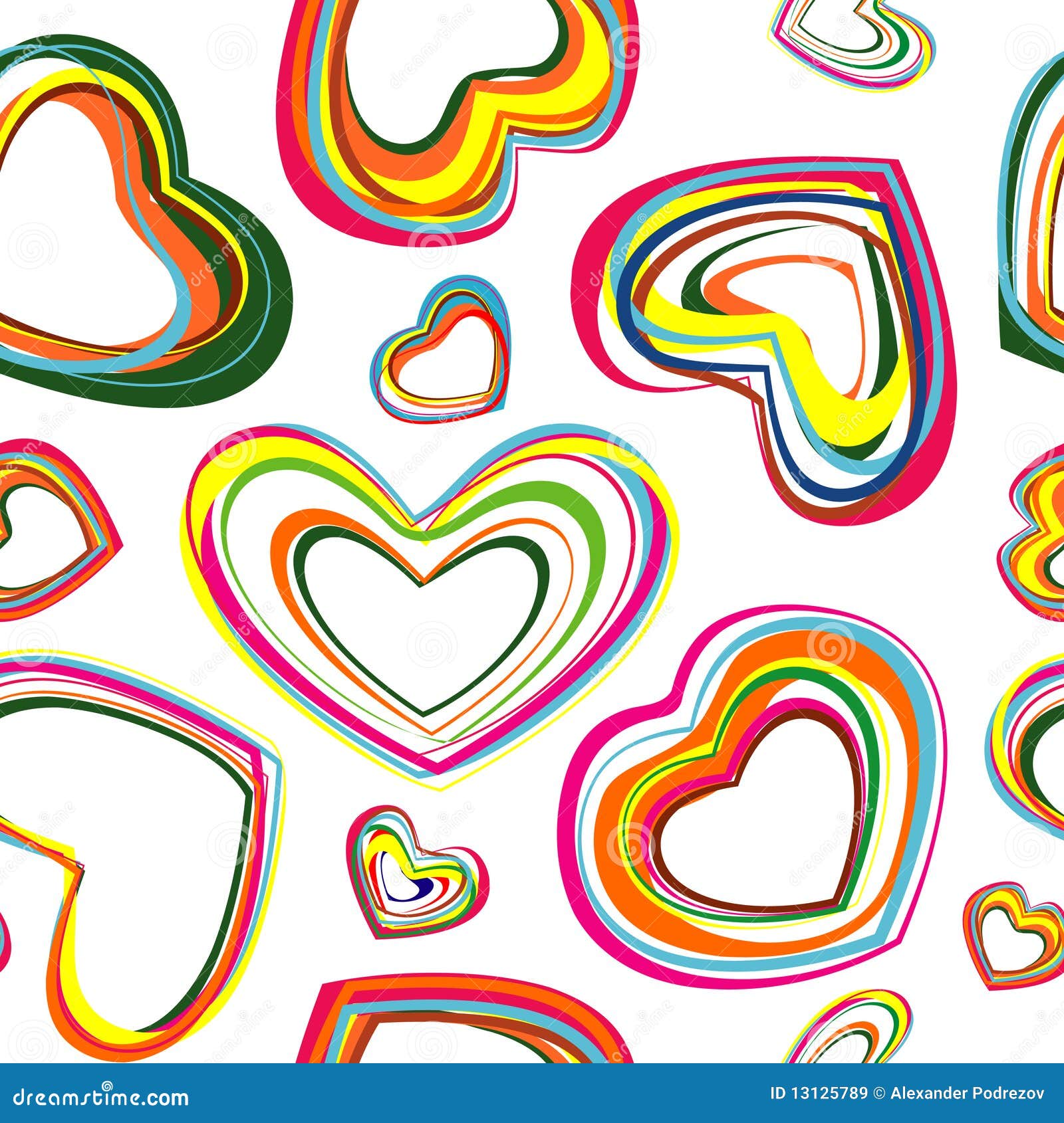 Color hearts stock illustration. Illustration of decoration - 13125789