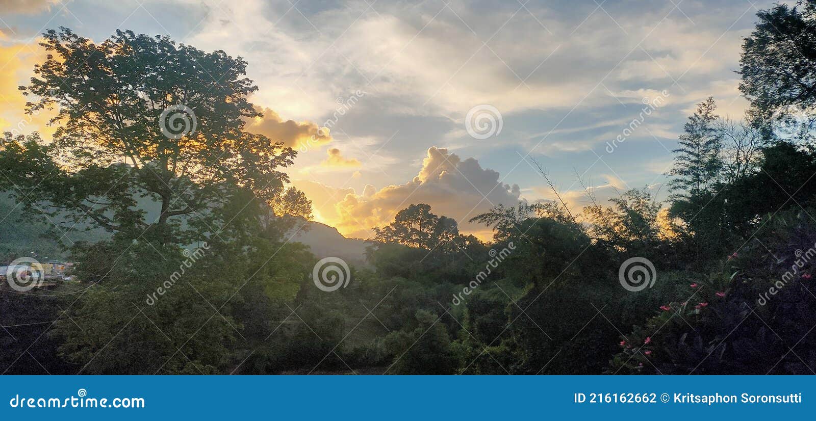 Color of Heaven stock photo. Image of dawn, dusk, mountain - 216162662