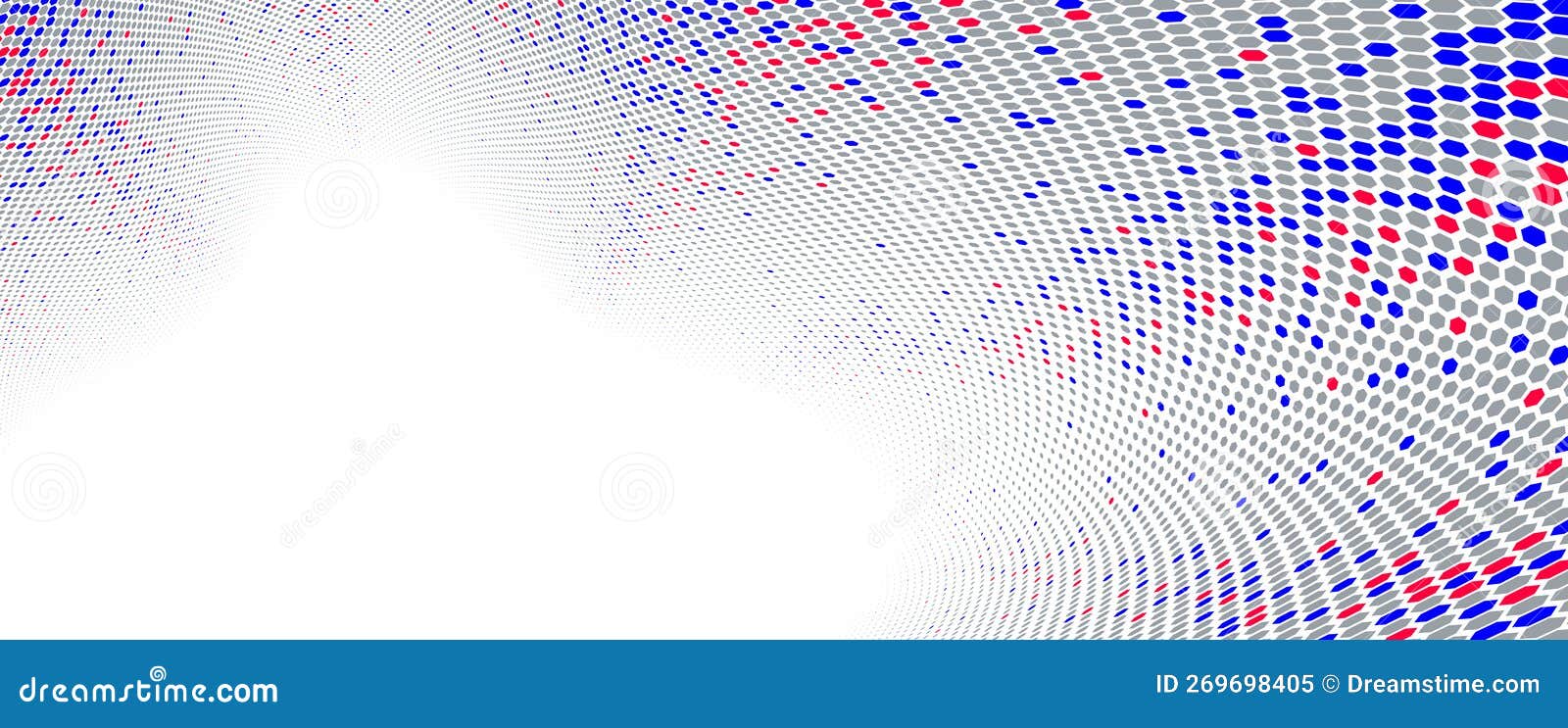 Color Hexagons Pattern in 3D Perspective Vector Abstract Background ...