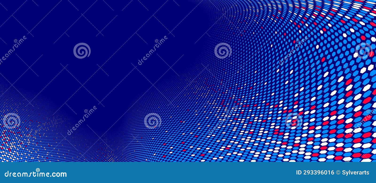 Color Hexagons Pattern in 3D Perspective Vector Abstract Background ...