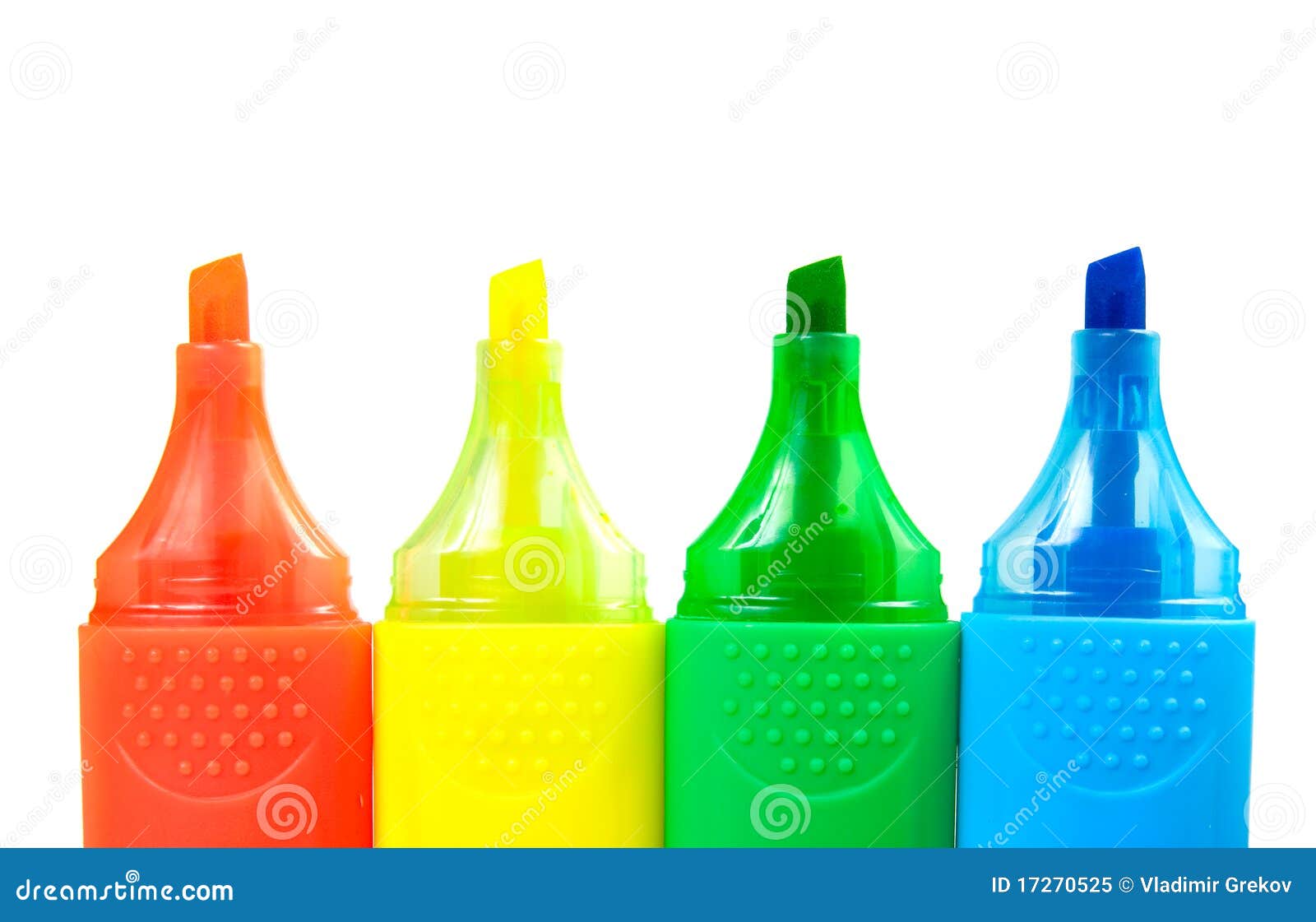 Two Color Highlighters On School Graph Paper Royalty-Free Stock ...