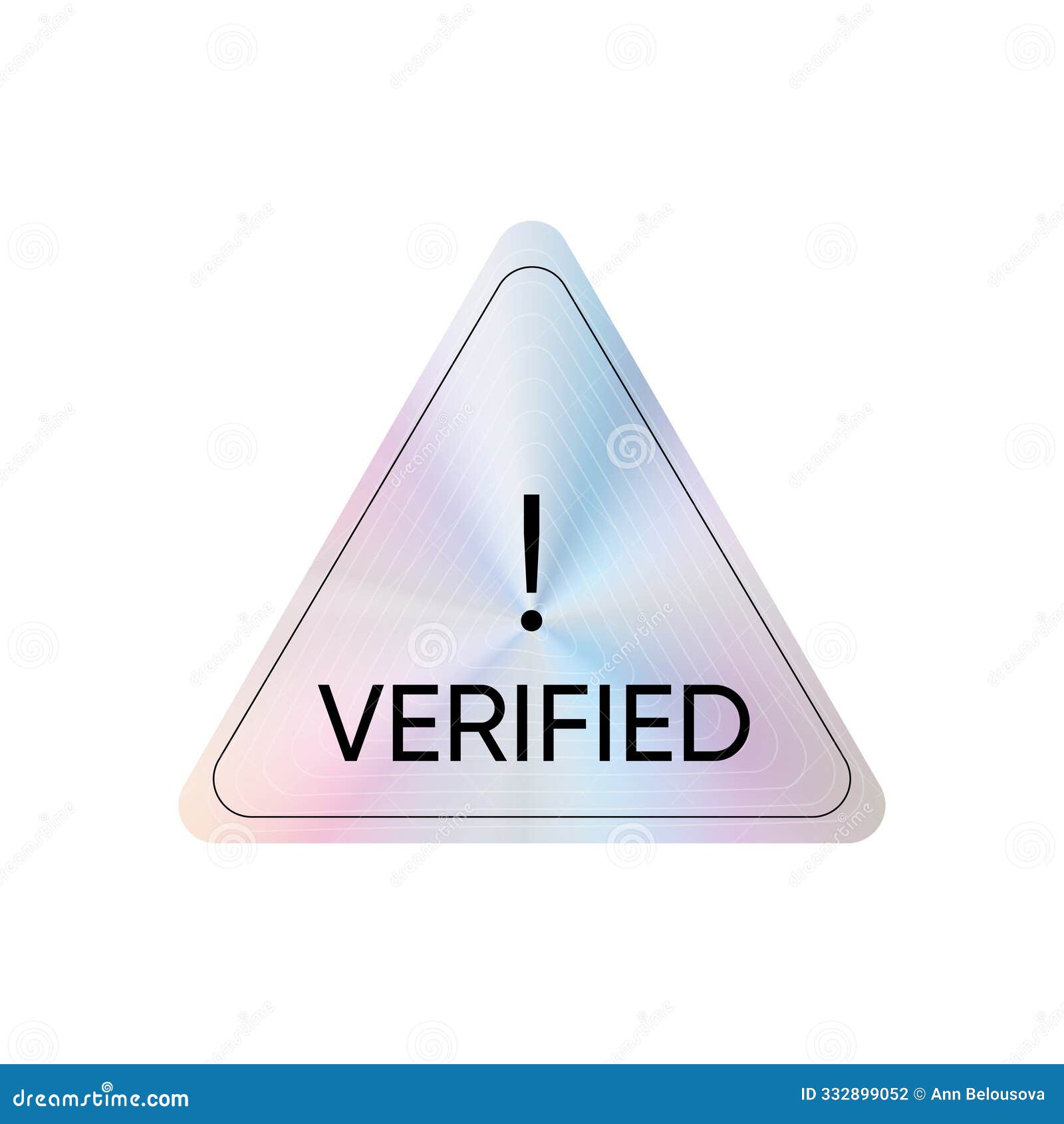 Color Holographic Triangle Sticker, Holographic Effect Label, Verified ...