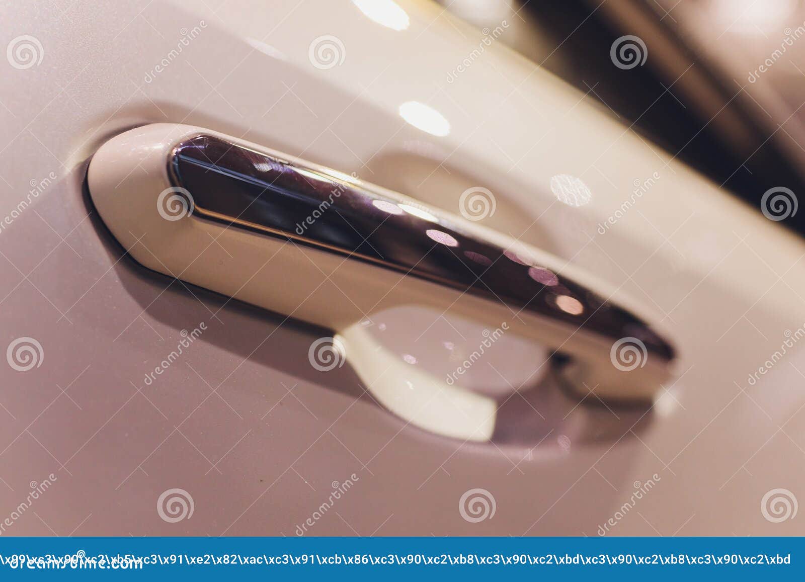 Color Horizontal Shot of a Car Door Handle. Stock Image - Image of ...
