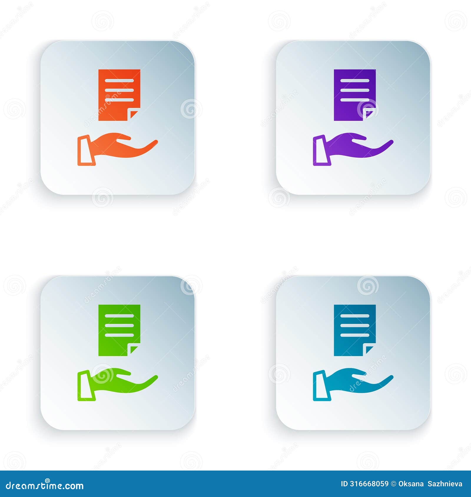 Color House Contract Icon Isolated on White Background. Contract ...