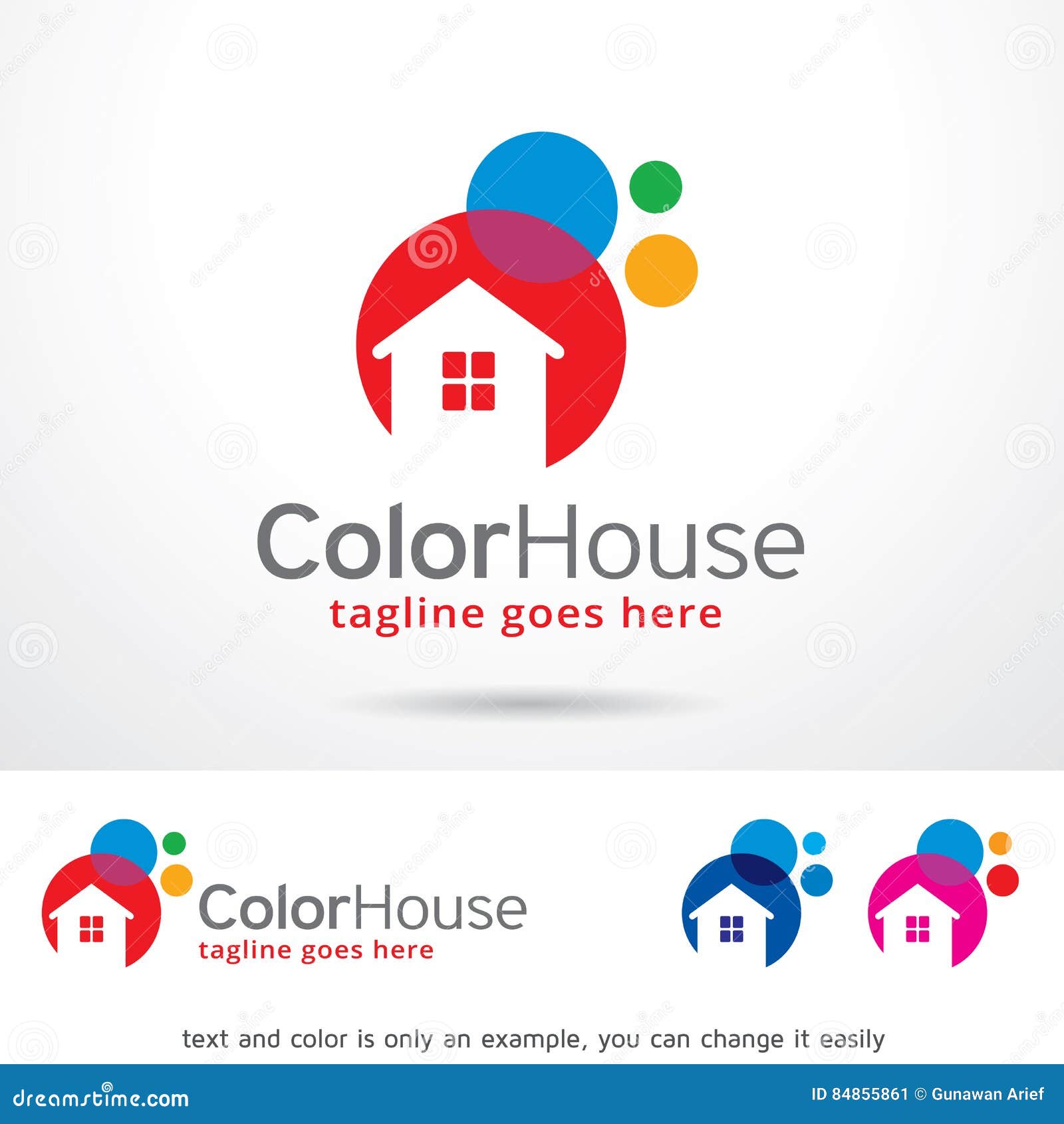 Color House Logo Template Design Vector Stock Vector - Illustration of ...