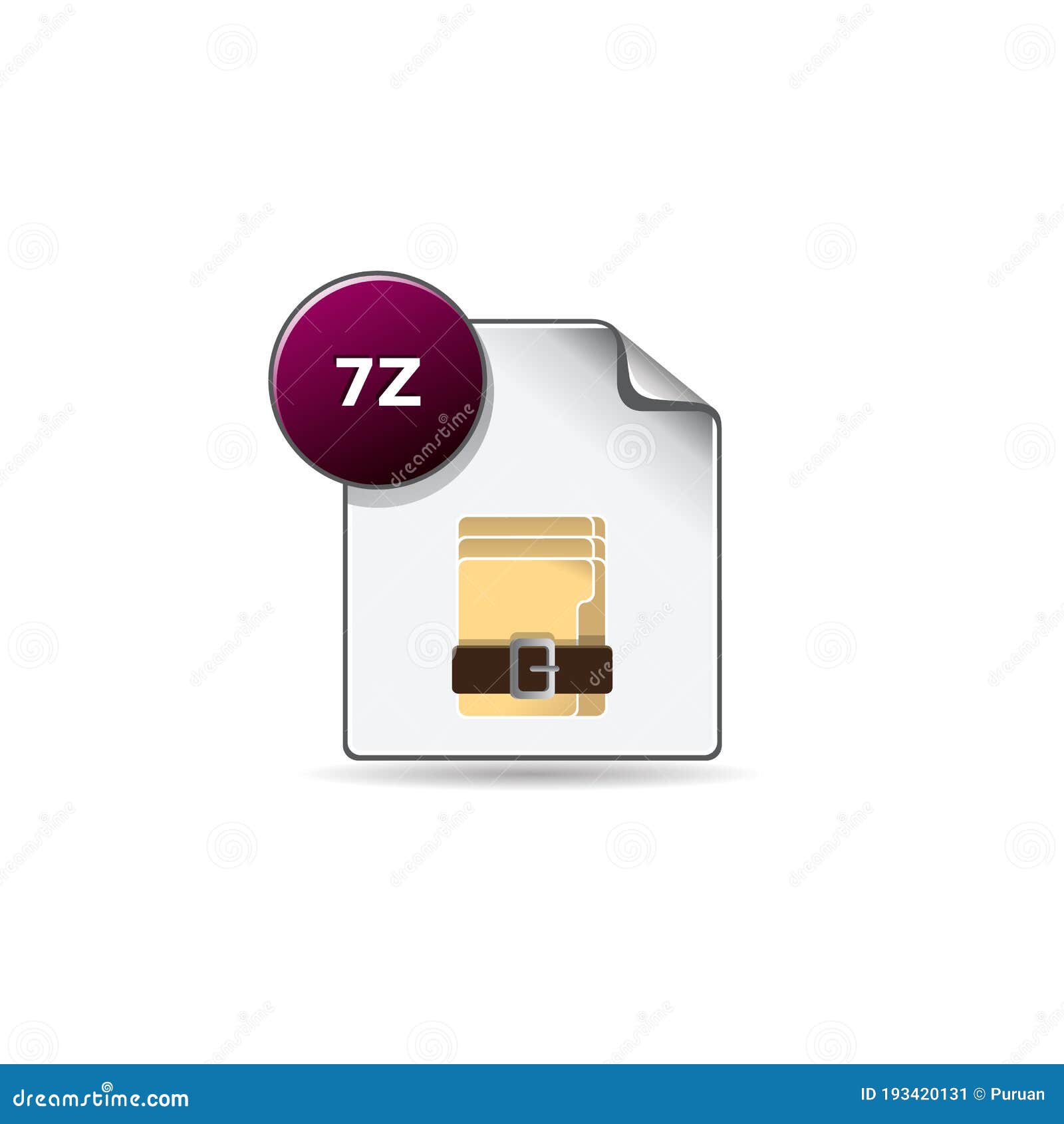 Color Icon - Compressed File Format Stock Vector - Illustration of ...