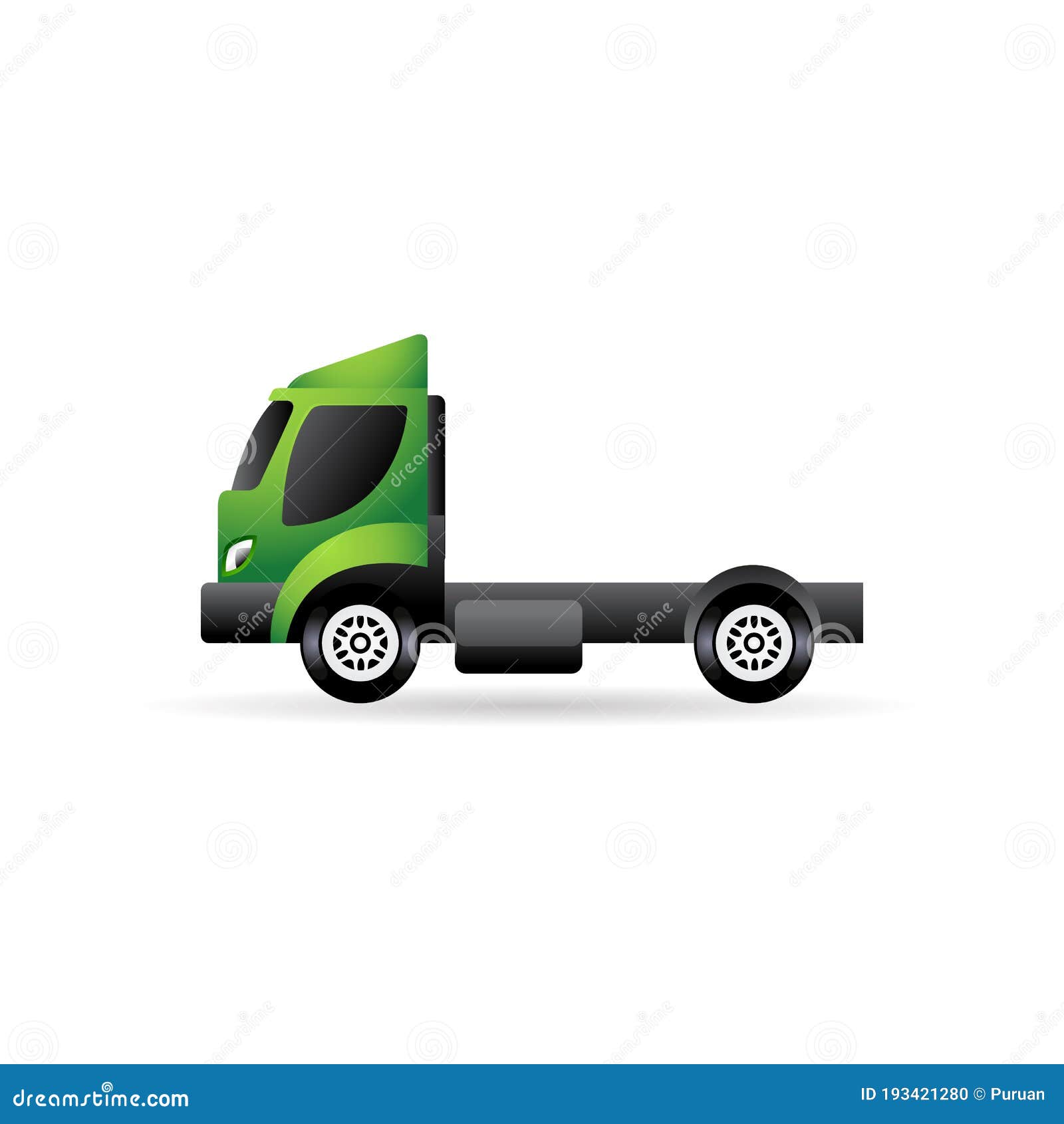 Color Icon - Container Truck Stock Vector - Illustration of shipping ...