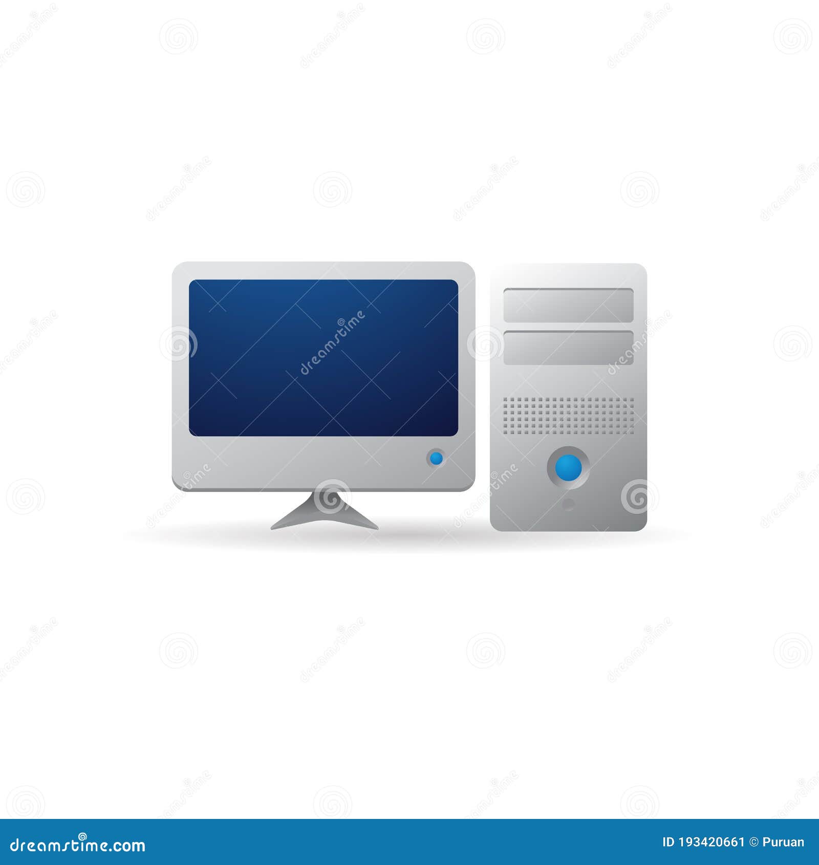 Color Icon - Desktop Computer Stock Vector - Illustration of desktop ...