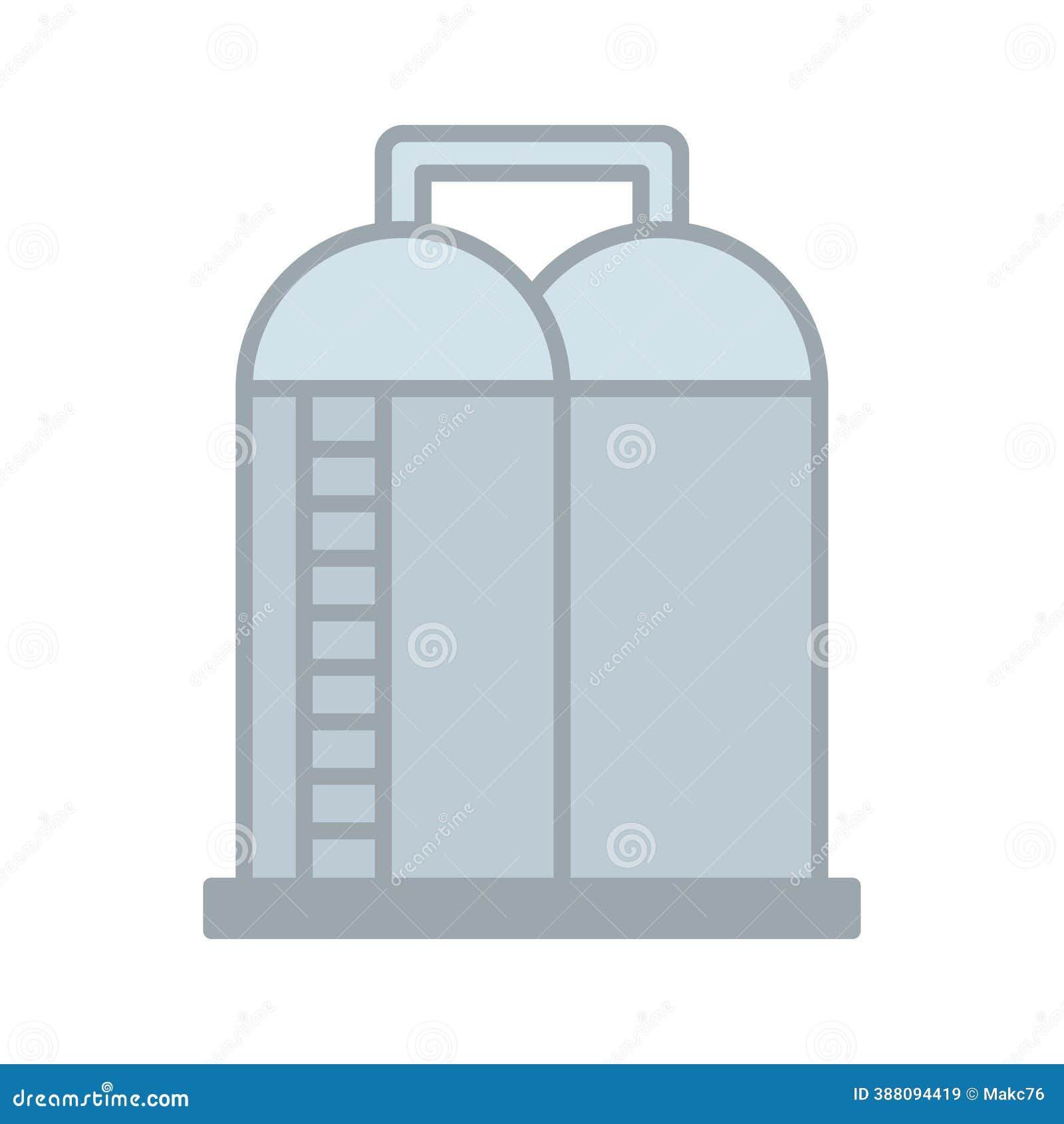 Grain Silo, Isometric Ochre Building Infographic On White Background ...