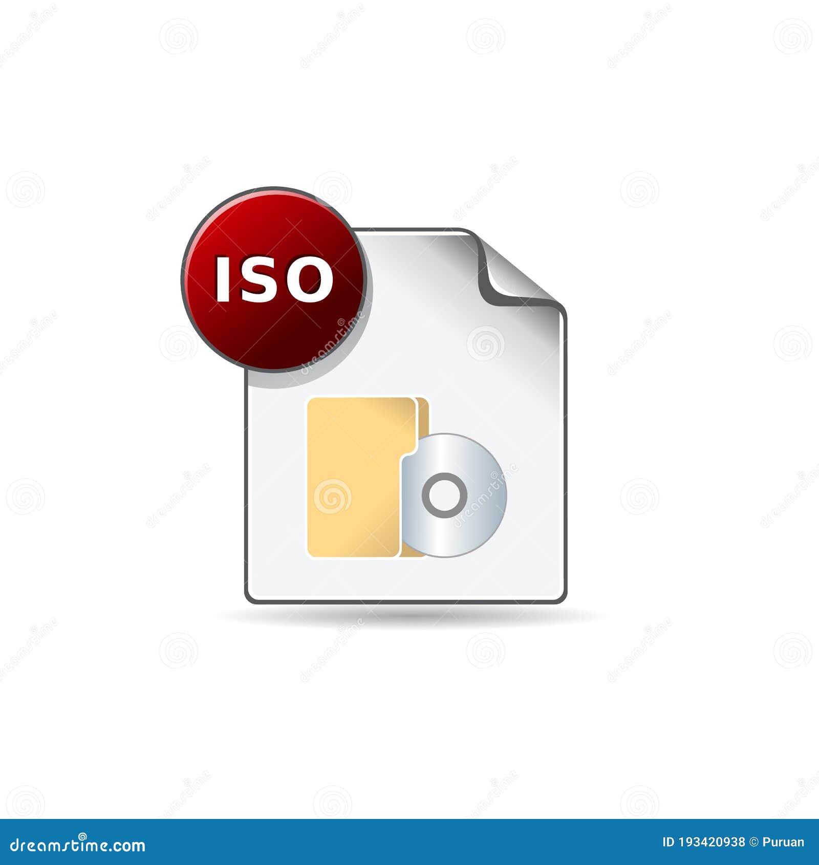 Color Icon - ISO File Format Stock Vector - Illustration of website ...