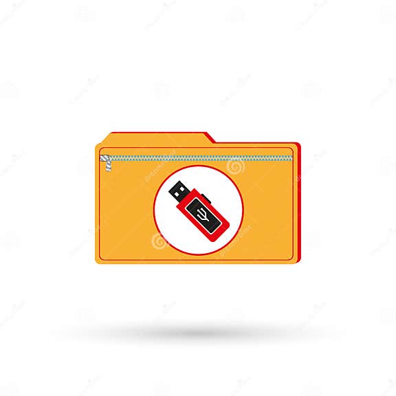 Electronic Folder for Portable Files. Vector Icon. Stock Illustration ...