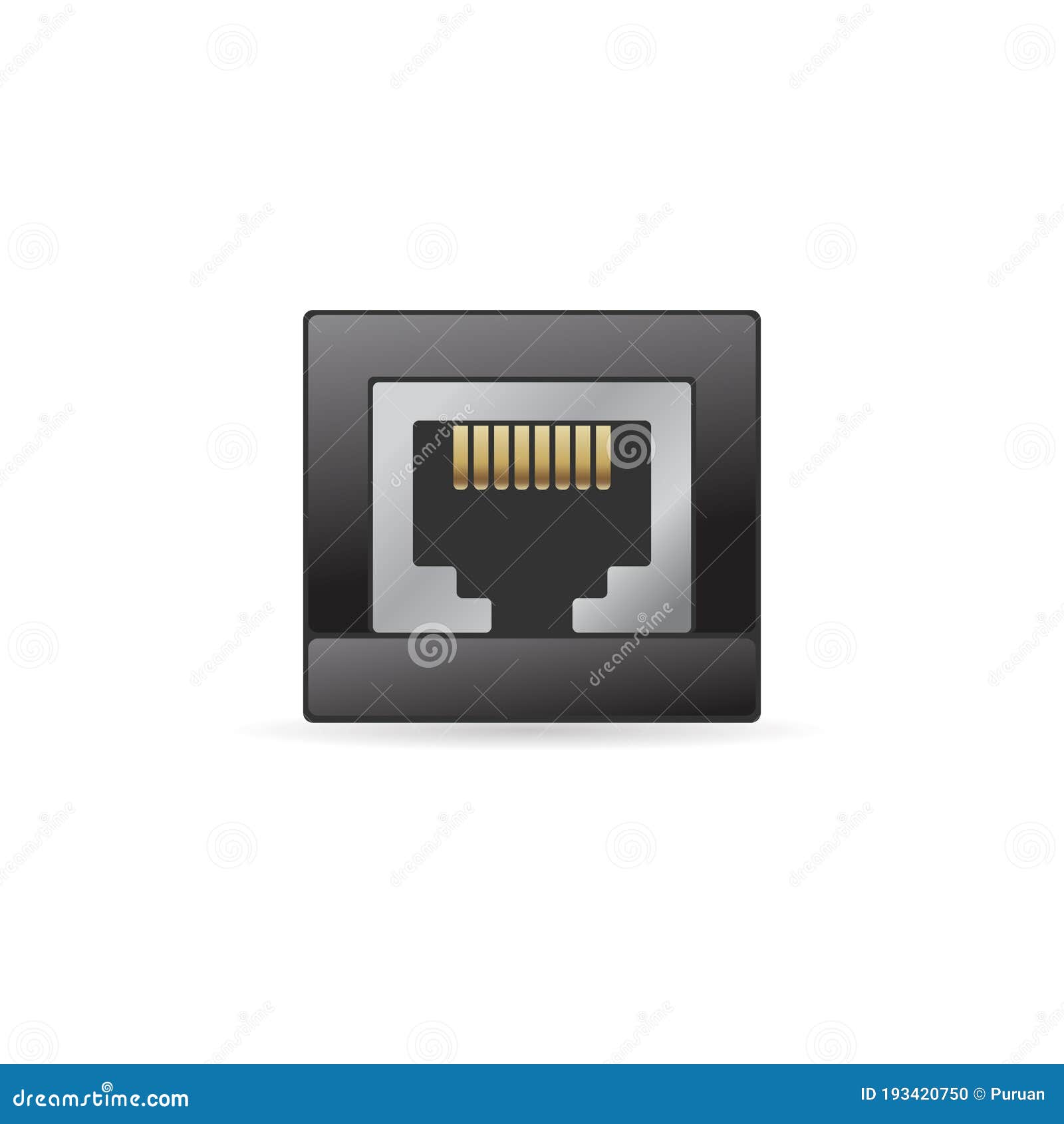 Color Icon - Local Area Connector Stock Vector - Illustration of ...