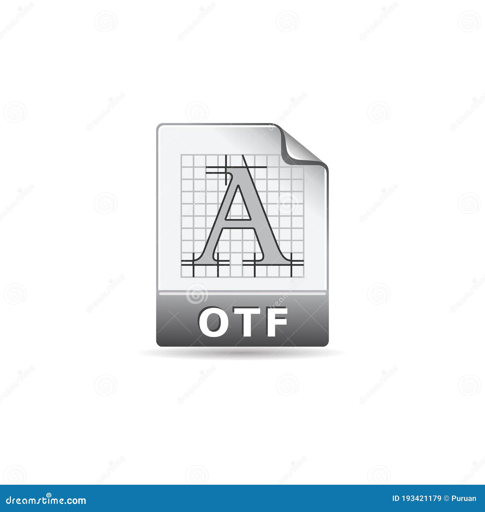 Color Icon - Open Type File Format Stock Vector - Illustration of ...