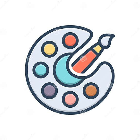 Color Illustration Icon for Color, Paint and Art Stock Illustration ...