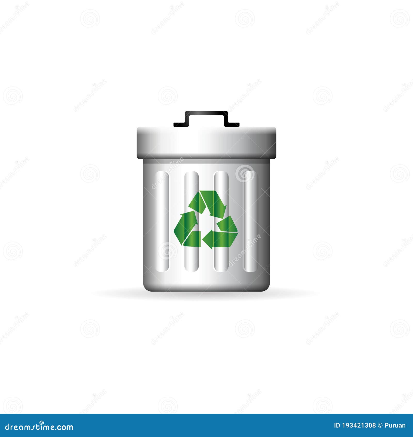 Color Icon - Recycle can stock vector. Illustration of design - 193421308