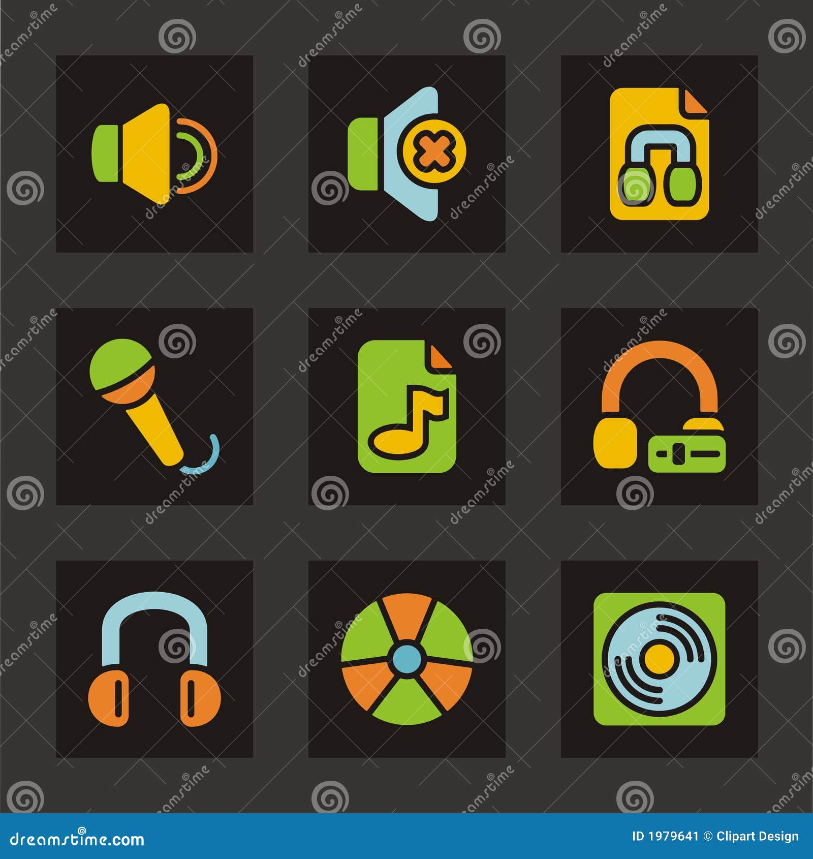 Color Icon Series - Media Icons Stock Vector - Illustration of minidisk ...