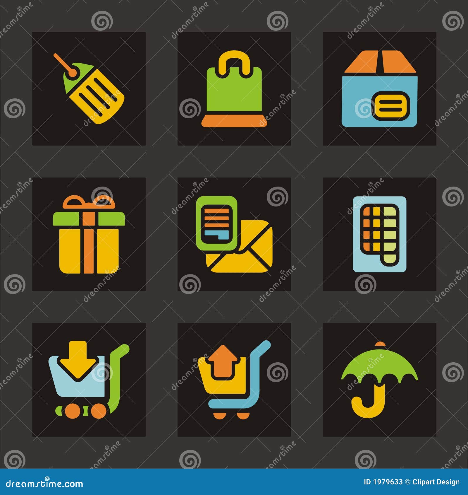 Color Icon Series - Shopping Stock Vector - Illustration of icon ...