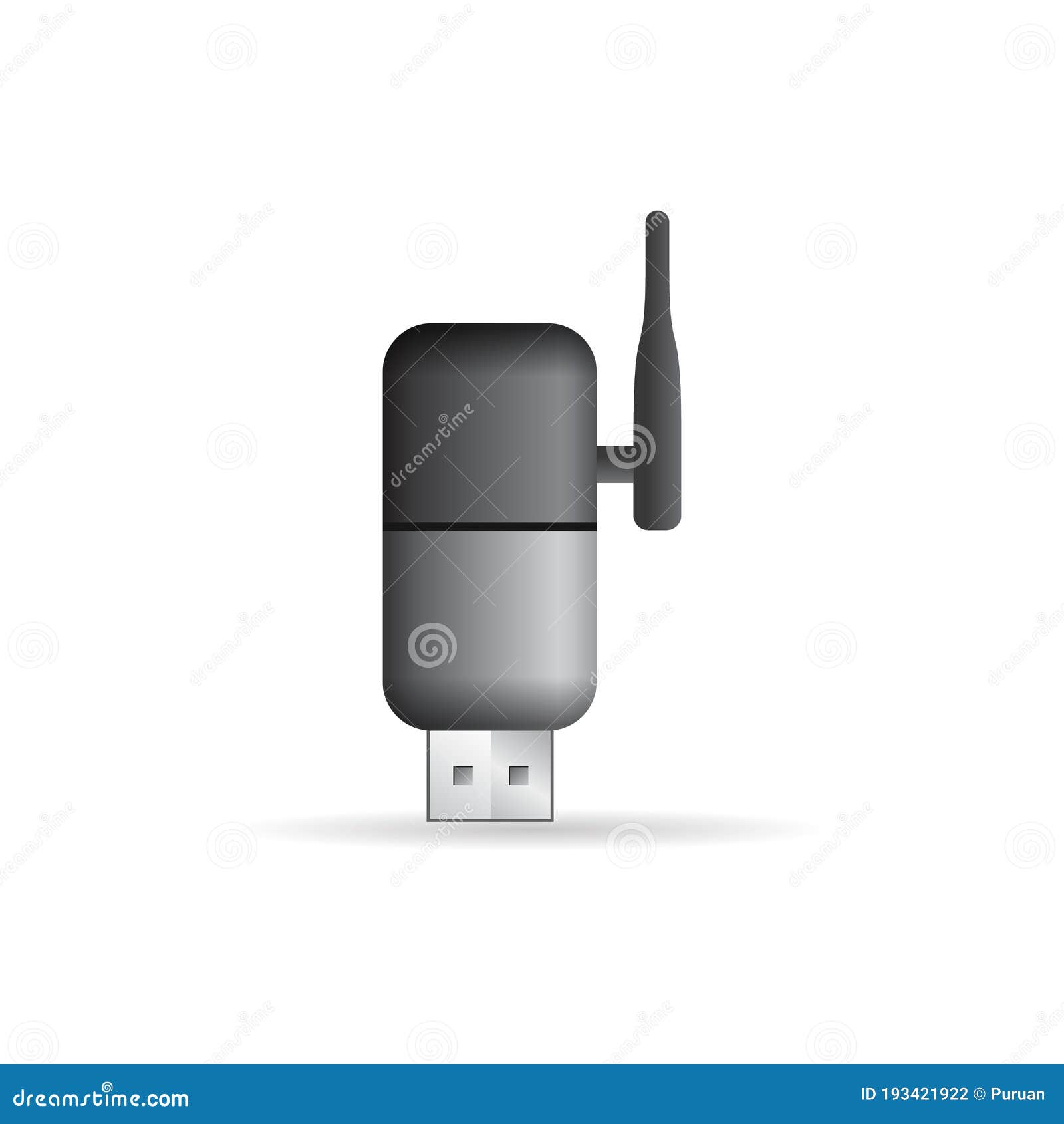 Color Icon - Wireless Receiver Stock Vector - Illustration of adapter ...