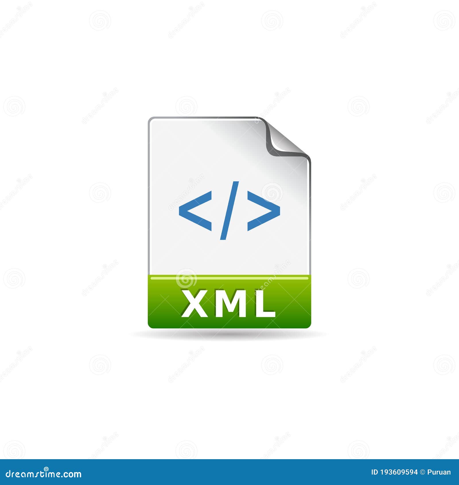 Color Icon - XML File Format Stock Vector - Illustration of symbol ...