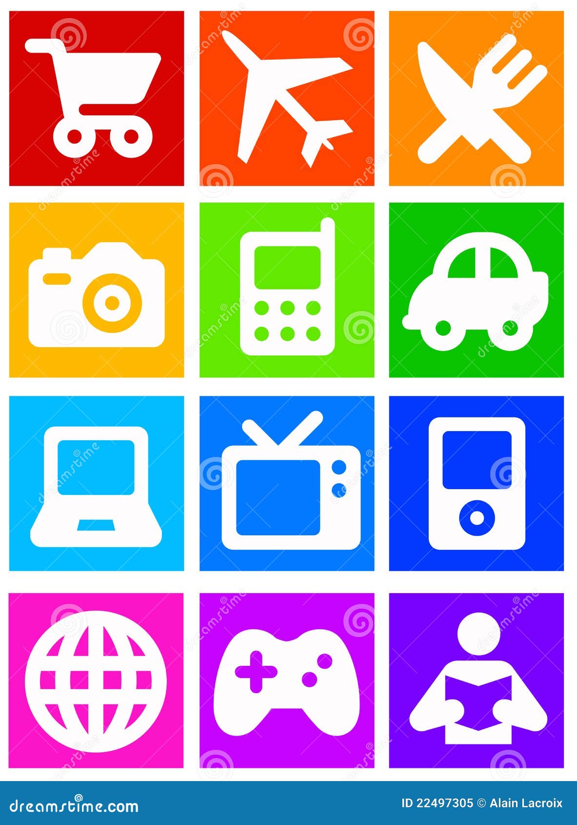 Color icons stock illustration. Illustration of customer - 22497305