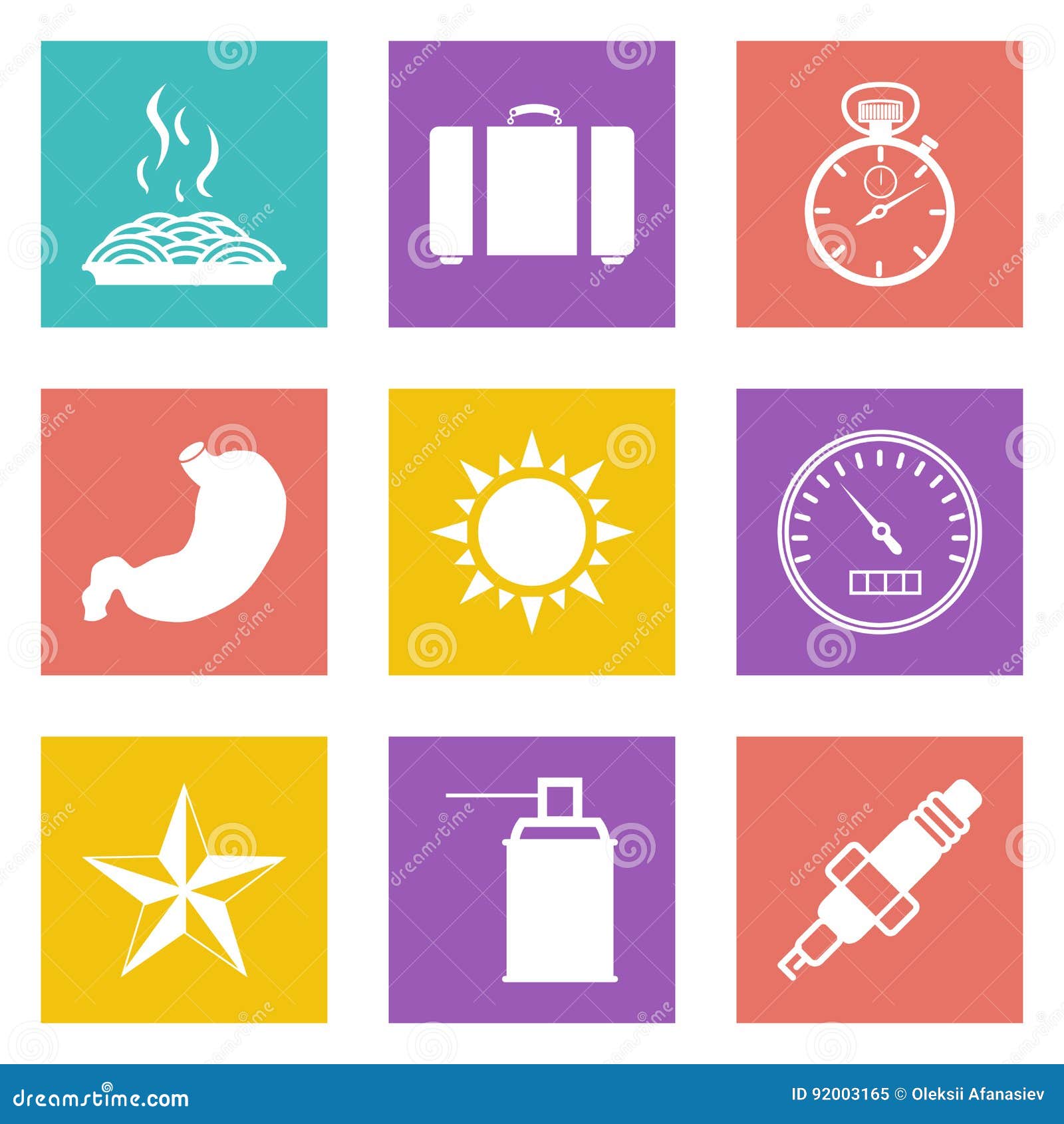 Color Icons for Web Design Set 29 Stock Vector - Illustration of arrow ...