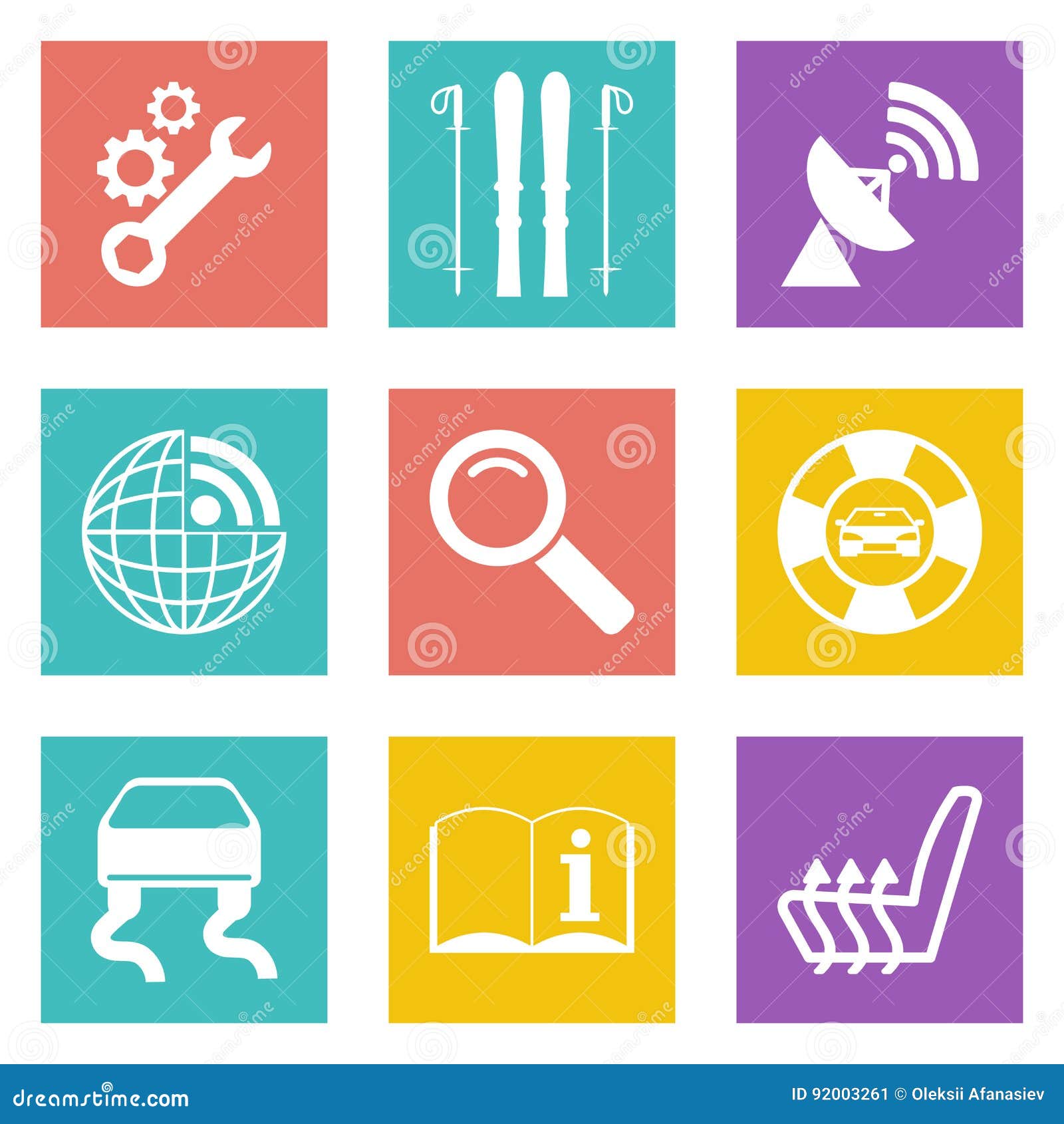 Color Icons for Web Design Set 39 Stock Vector - Illustration of ...