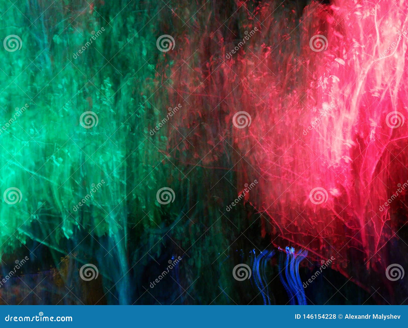 Color Illumination of Trees Stock Photo - Image of bright, colourful ...