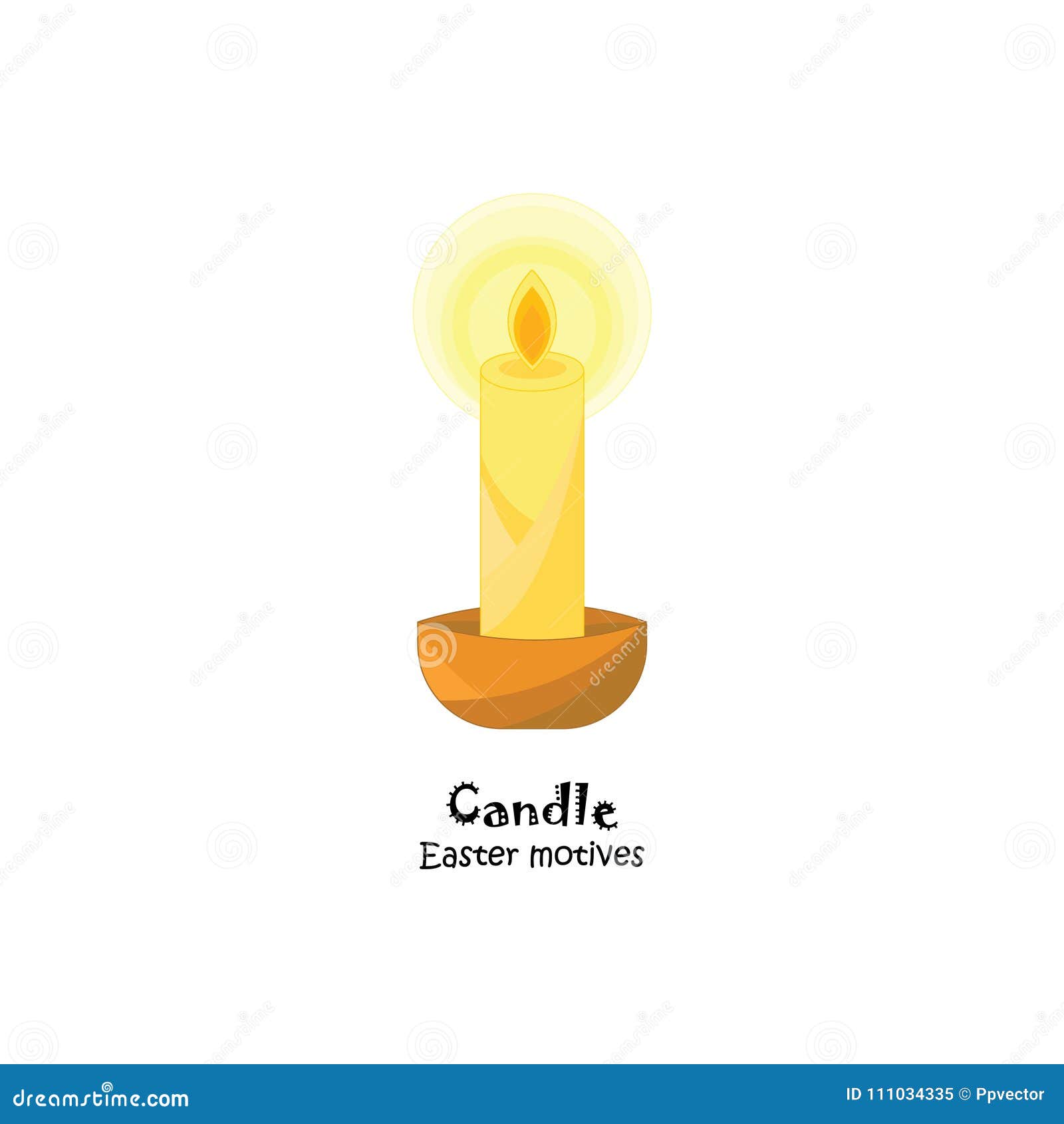 Vector Illustration. Candle Sign Stock Illustration - Illustration of ...