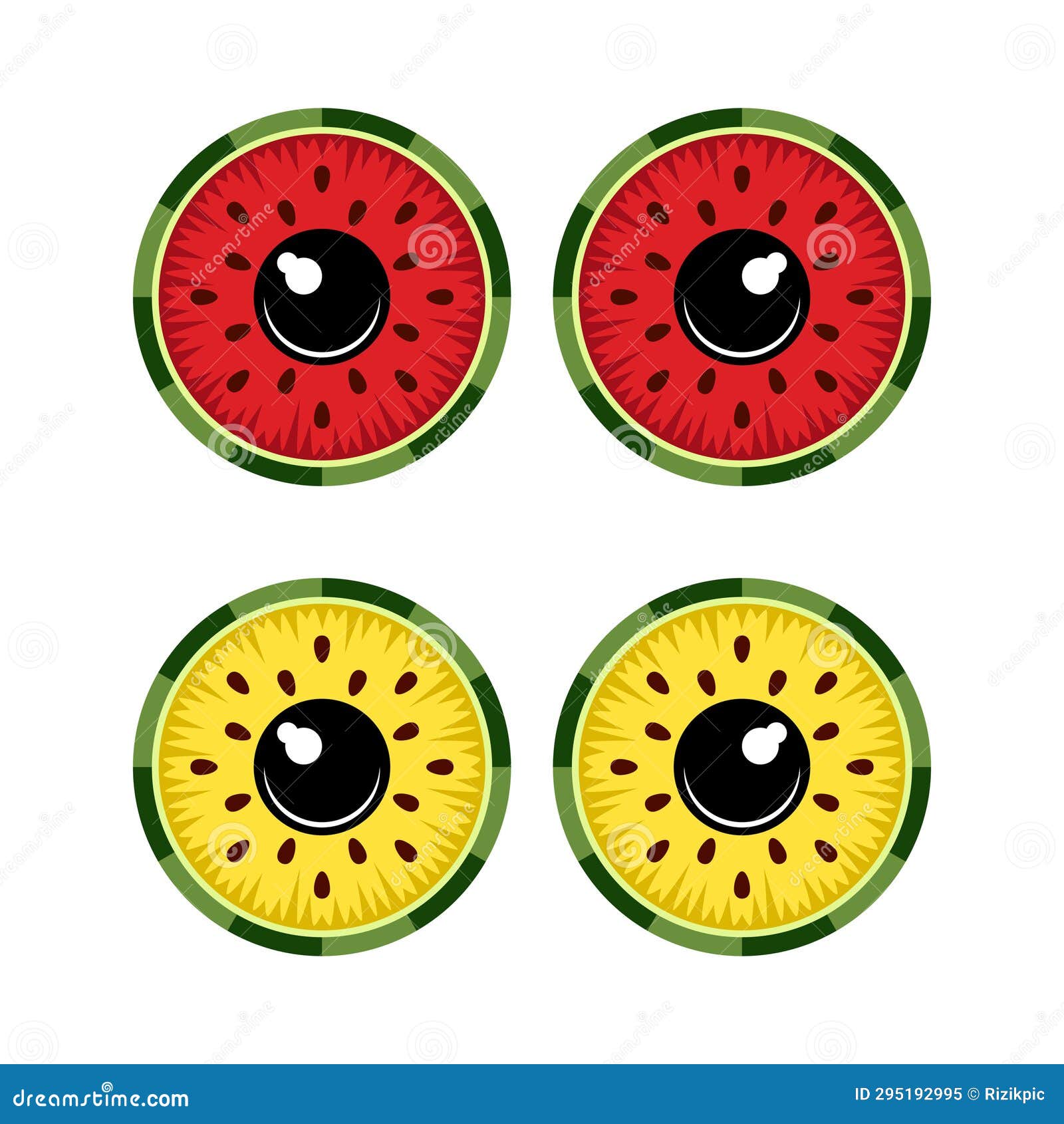 Color Illustration of Eye Made from Slices of Juicy Watermelon ...