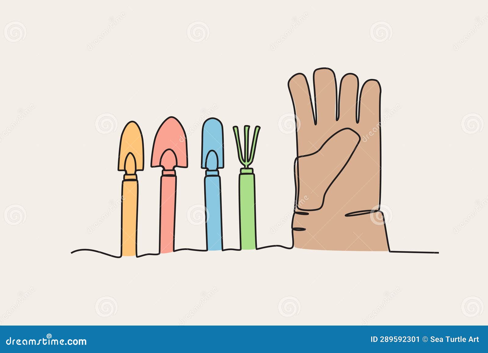 Color Illustration of Farming Tools Stock Vector - Illustration of ...