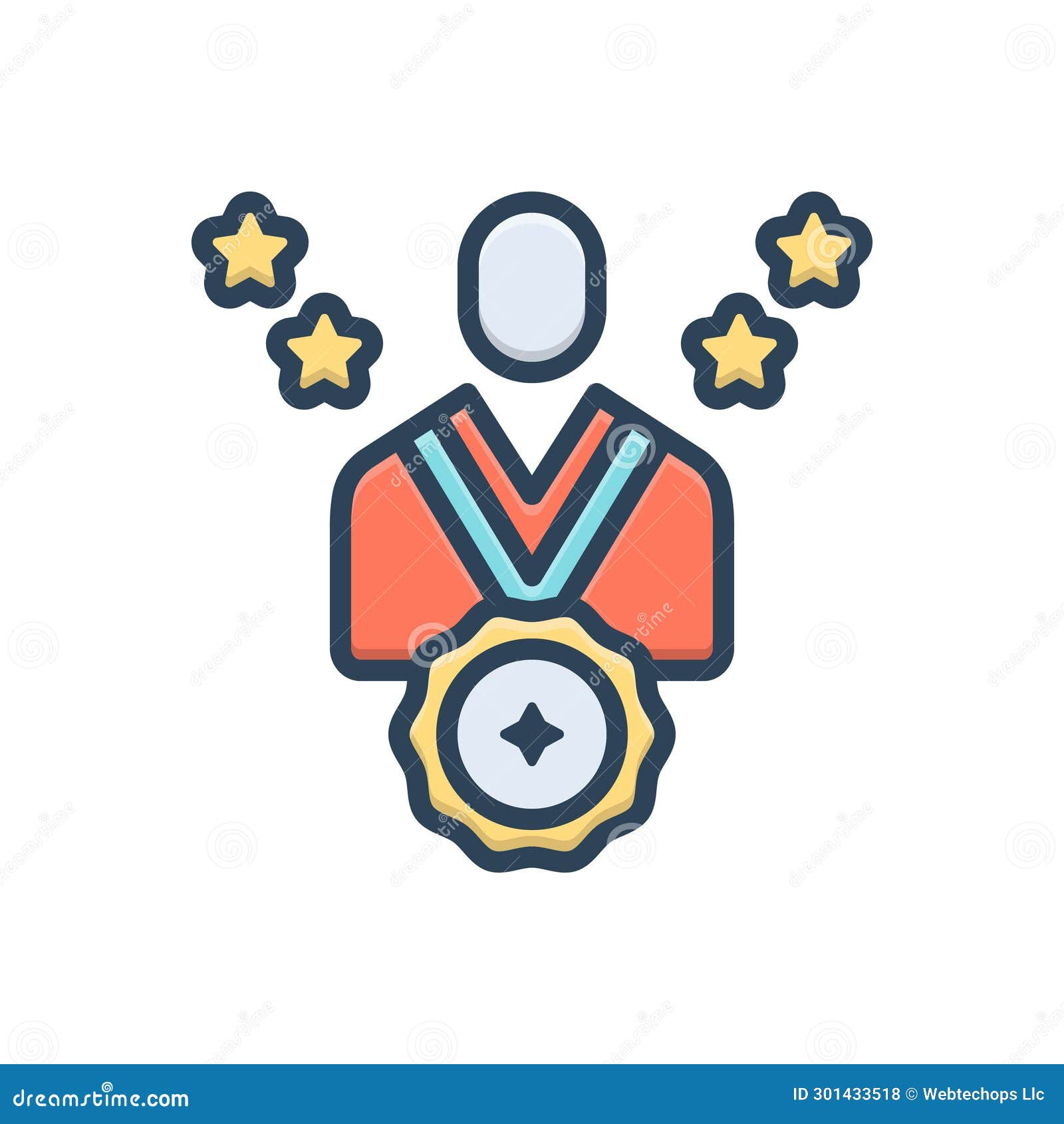 Color Illustration Icon for Achieve, Instate and Success Stock ...