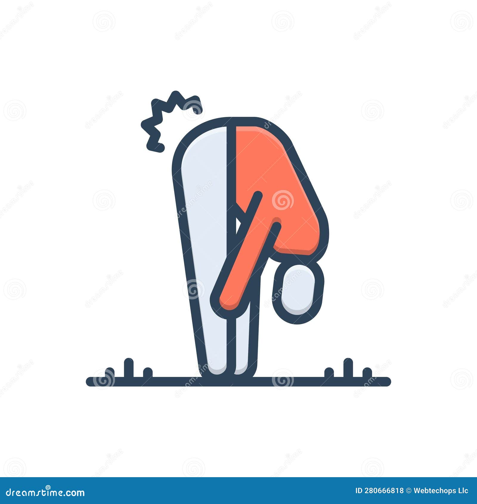 Color Illustration Icon for Bend, Standing and Exercise Stock Vector ...