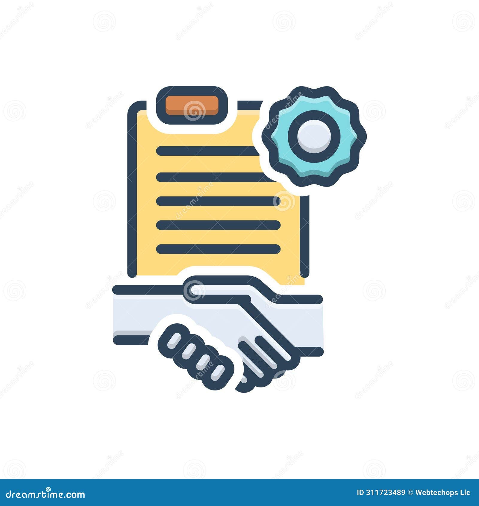 Document Handover Icon Vector Illustration | CartoonDealer.com #350116992