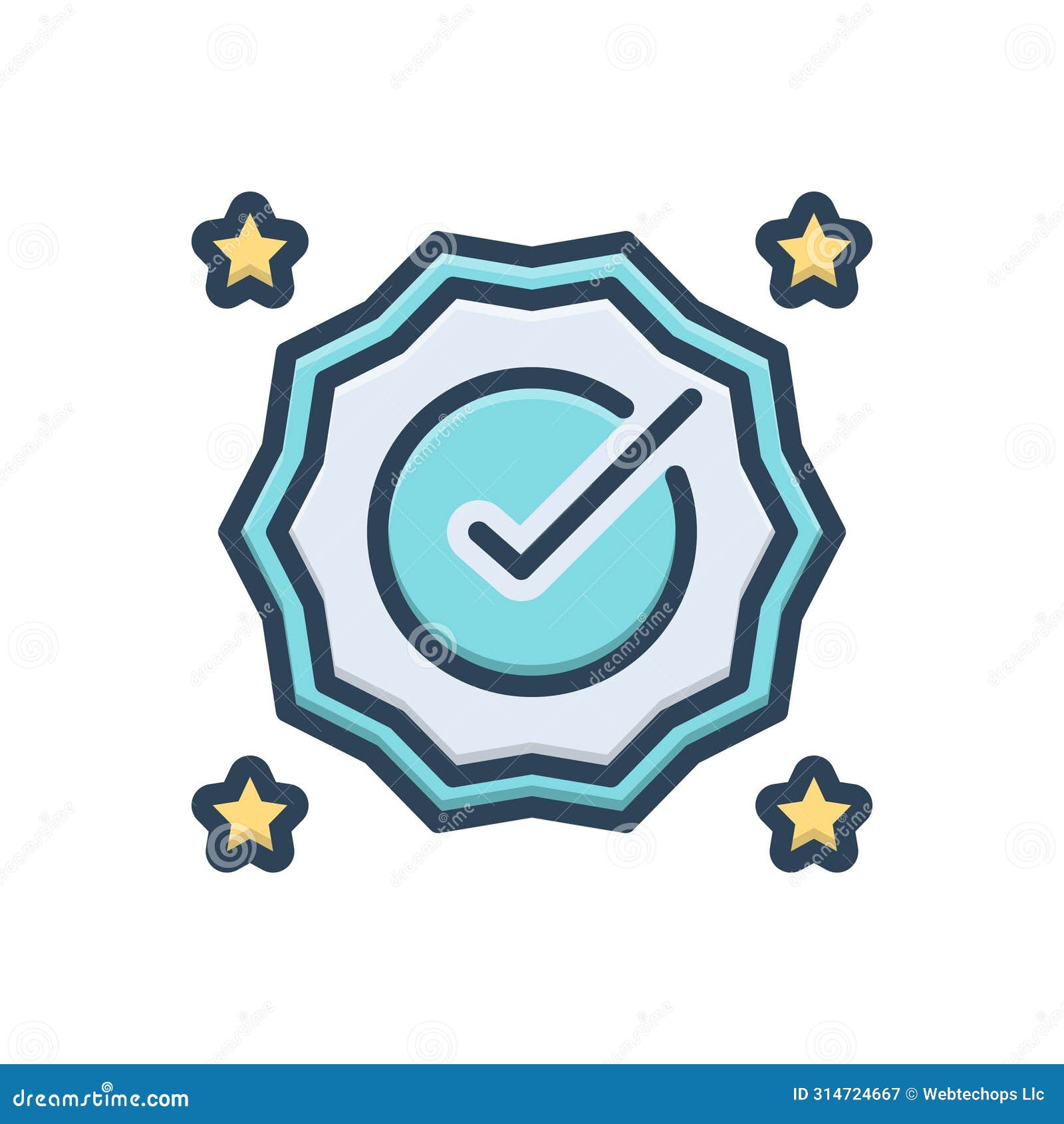 Color Illustration Icon for Correct, Done and Accurate Stock ... Color Illustration Icon for Correct, Done and Accurate Stock ...