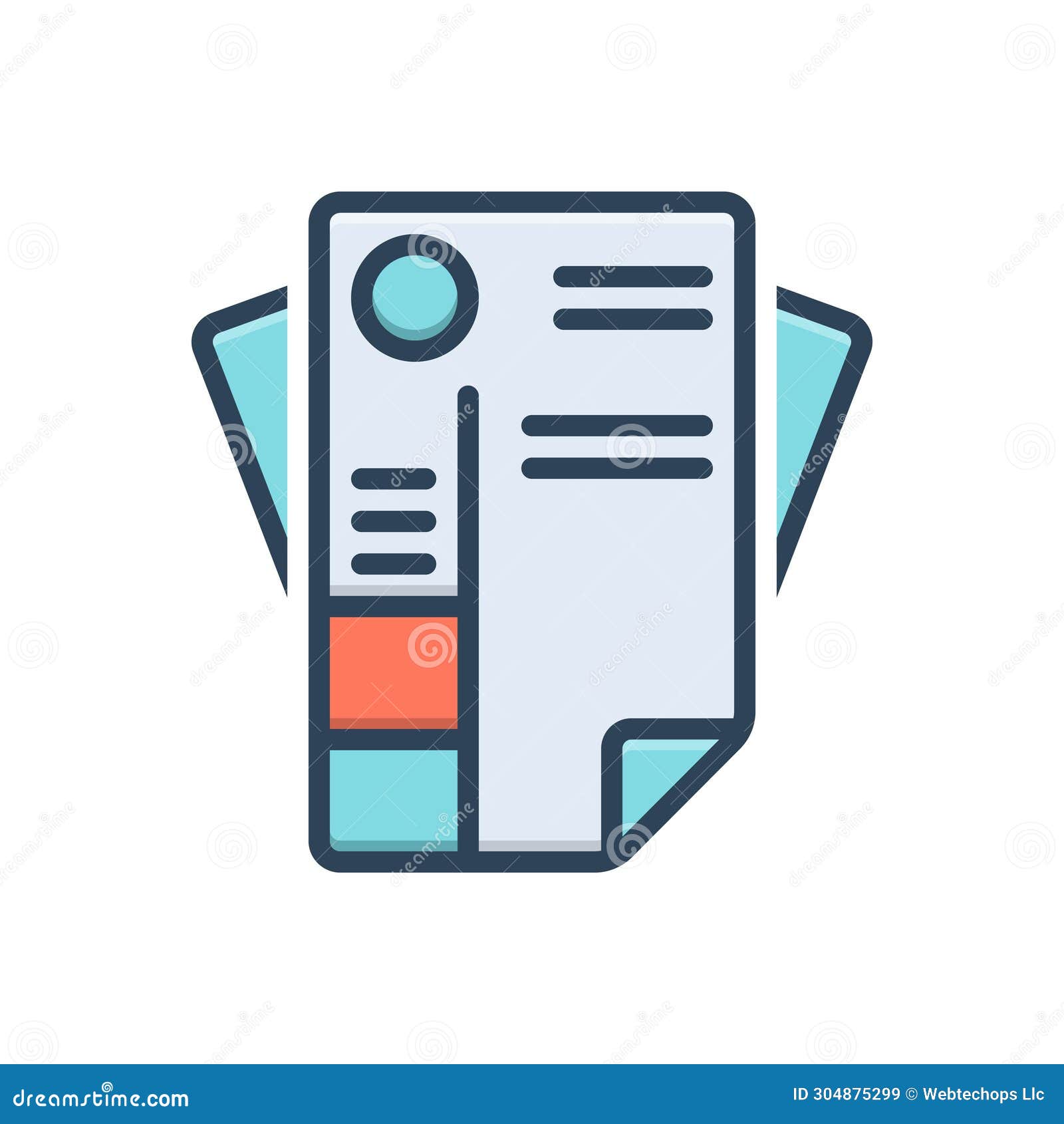 Color Illustration Icon for Cvs File, Papers and Document Stock Vector ...