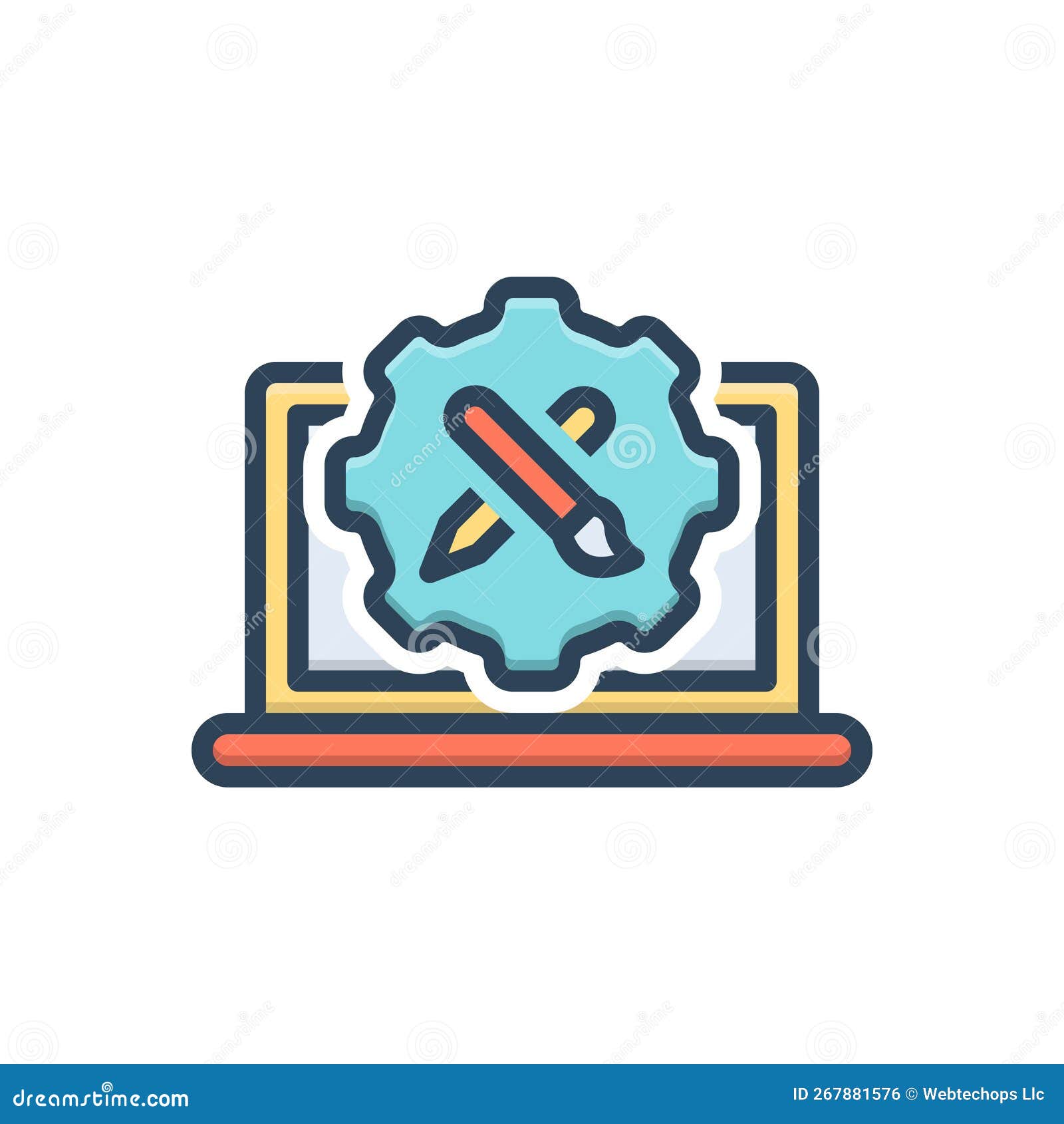 Color Illustration Icon for Developmental, Develop and Saving Stock ...
