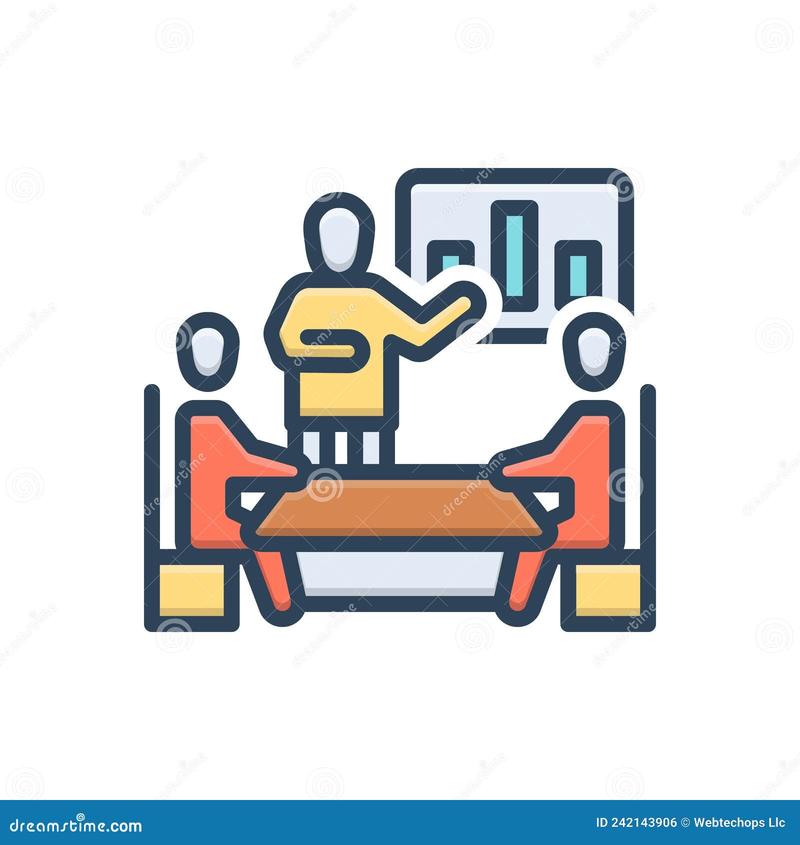 Color Illustration Icon for Explanation, Clarification and Board Stock ...