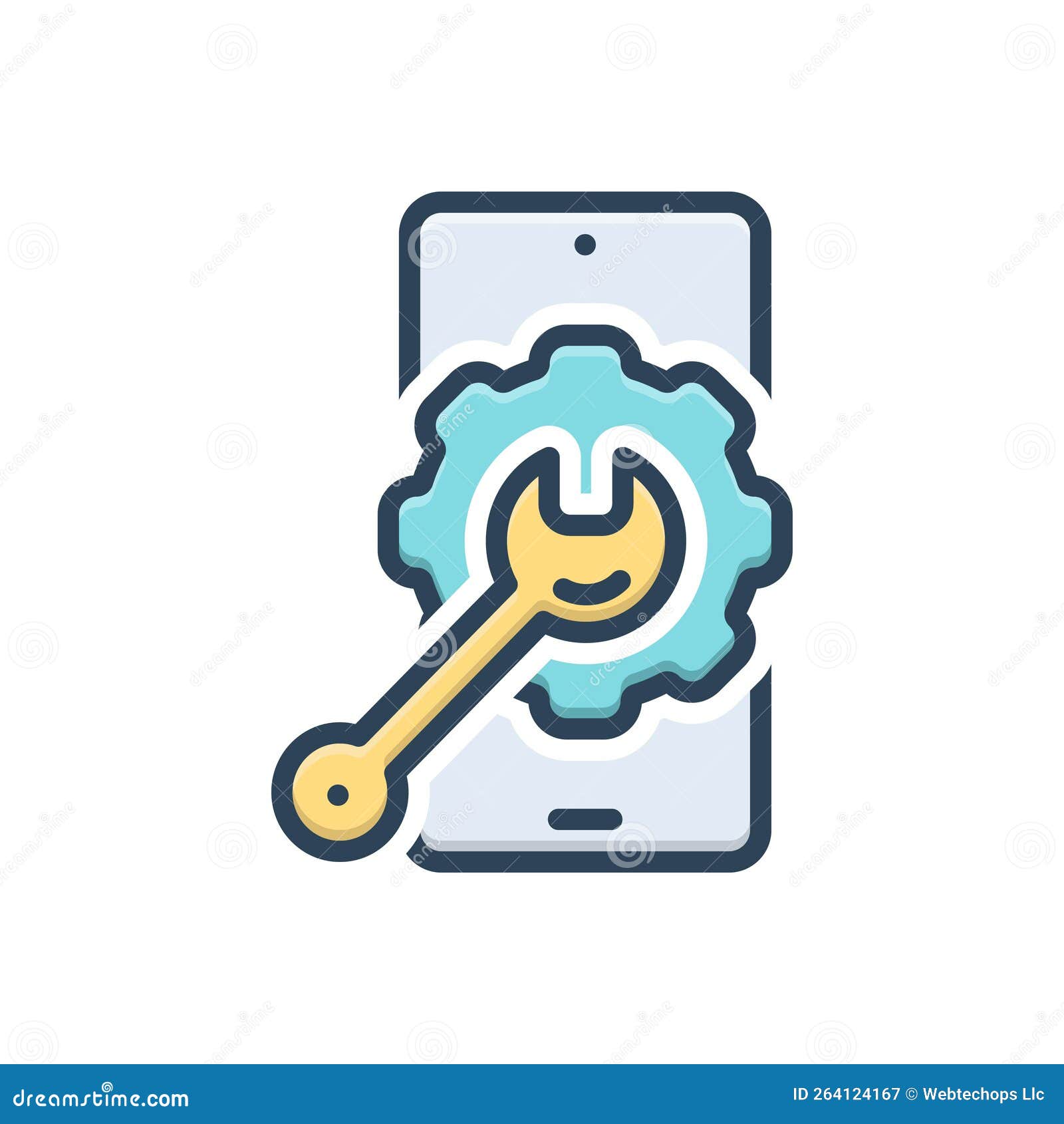 Color Illustration Icon for Modifications, Adjustment and Repair Stock ...