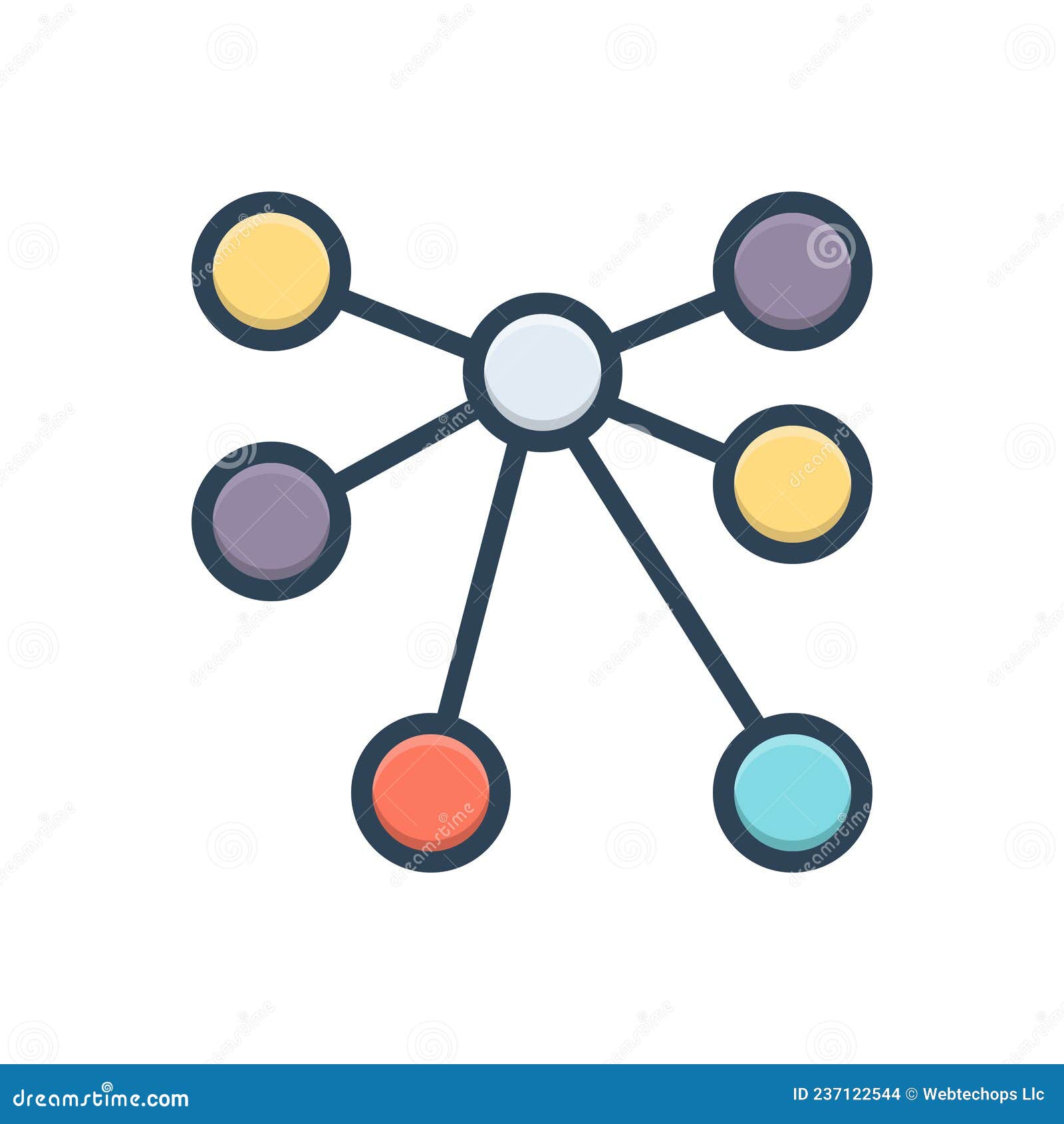 Color Illustration Icon for Personal, Network and Share Stock ...